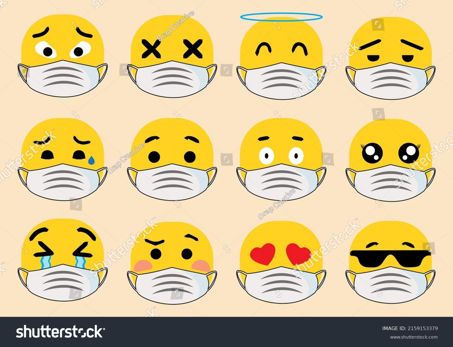 Face Emoji Day Deferend Vector Stock Vector (Royalty Free) 2159153379 ...