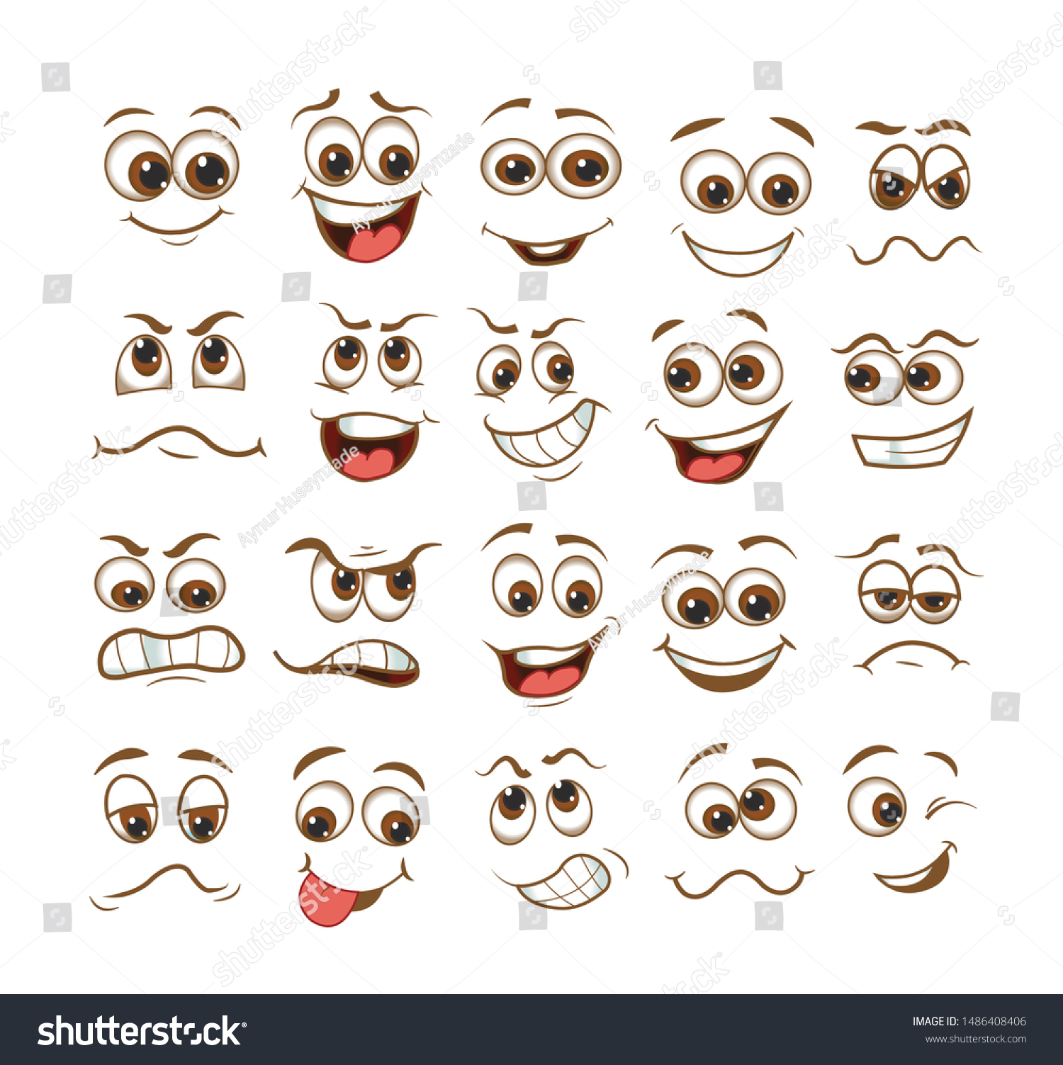 1,674,632 Cartoon characters faces Stock Illustrations, Images ...