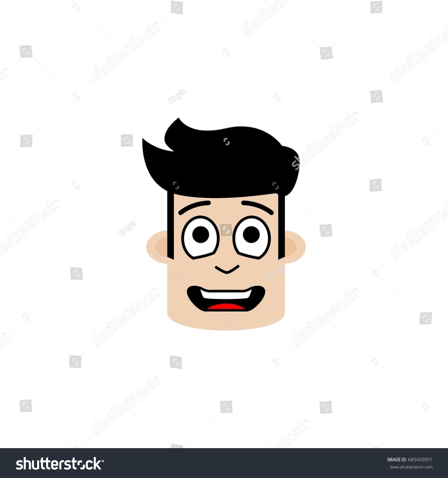Face Expression Vector: vector de stock (libre de regalías) 685450951 ...
