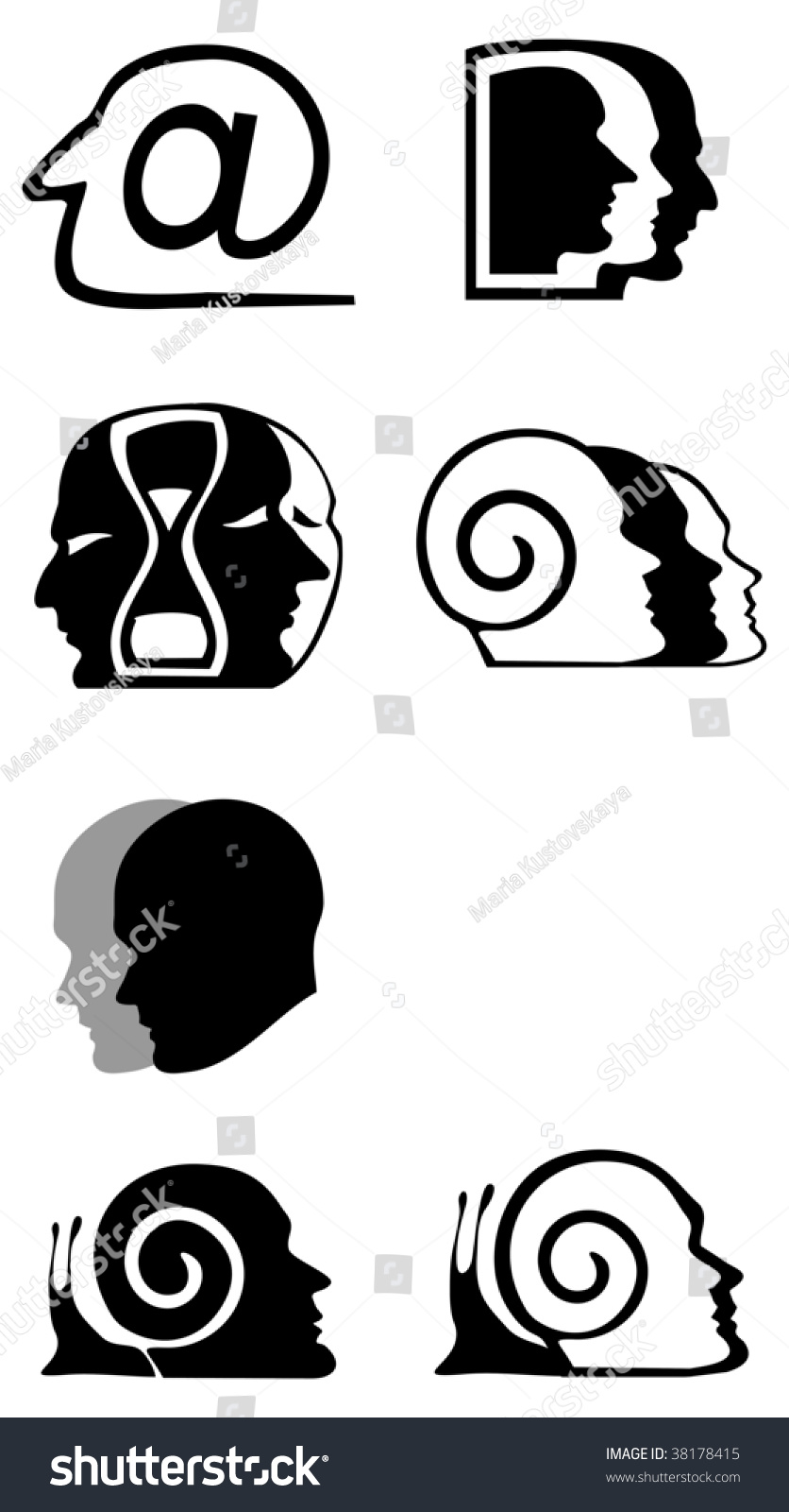 Face Icons Stock Vector (Royalty Free) 38178415