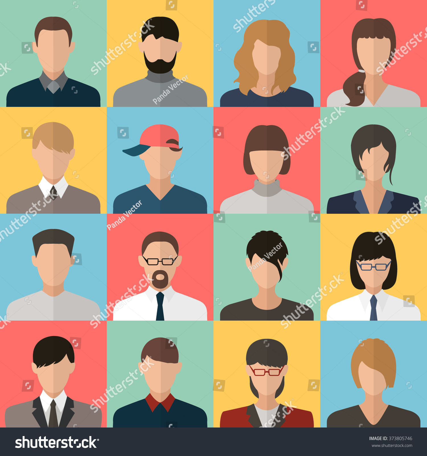 Face Icons Set Stock Vector (Royalty Free) 373805746 - Shutterstock