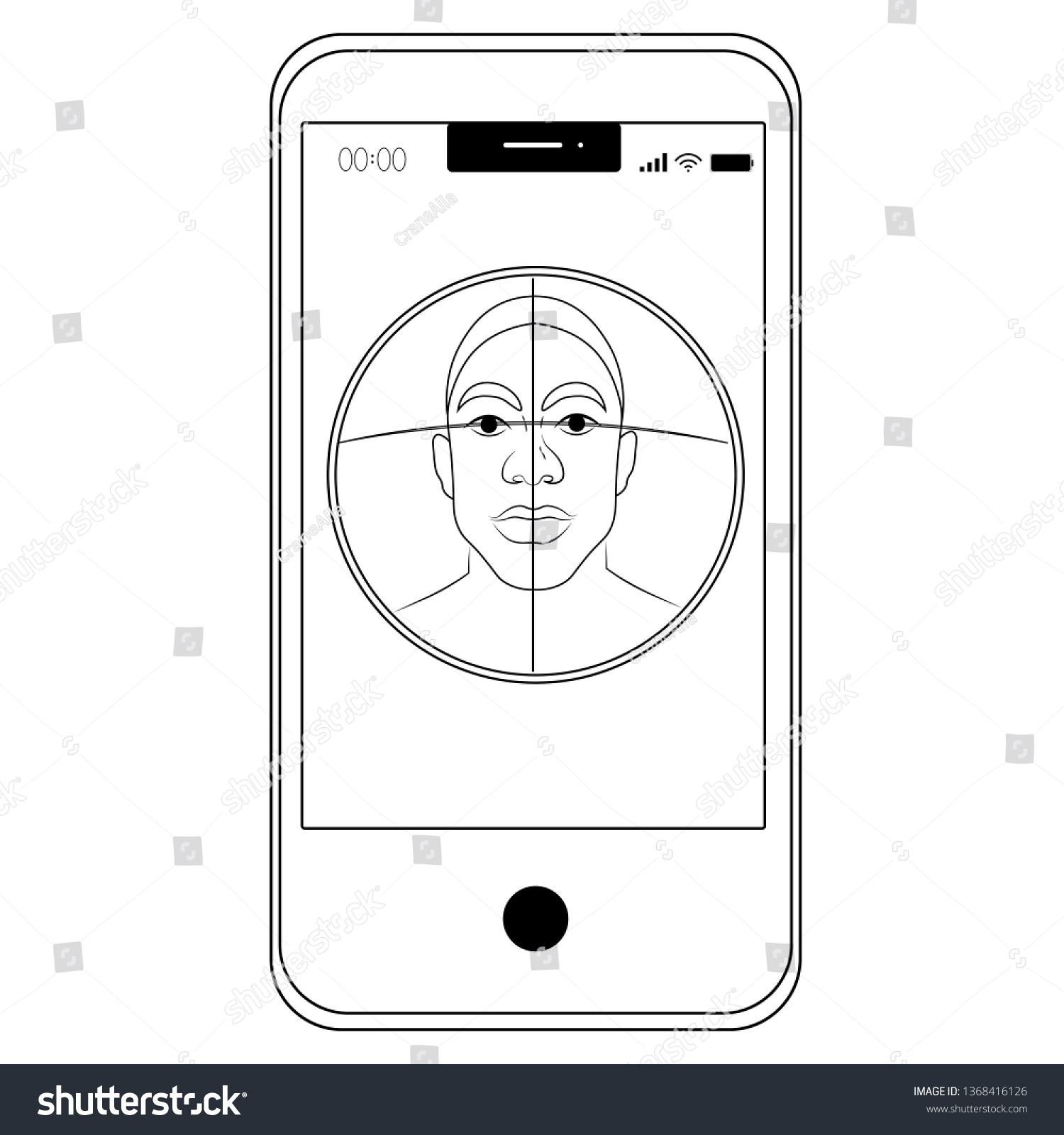 Face Id Vector Illustration Stock Vector (Royalty Free) 1368416126 ... Face Id Vector Illustration Stock Vector (Royalty Free) 1368416126 ...