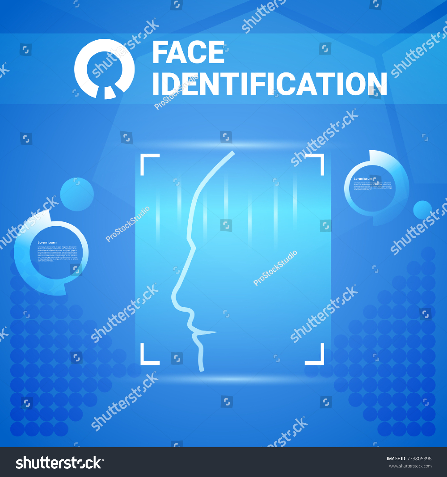 Face Identification System Scanning Modern Access Stock Vector (Royalty ...