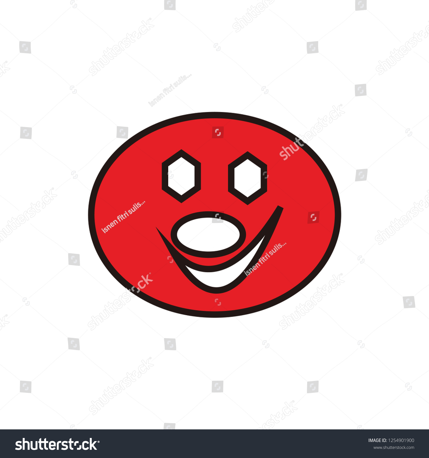 Face Letter Vector Logo Stock Vector (Royalty Free) 1254901900 ...