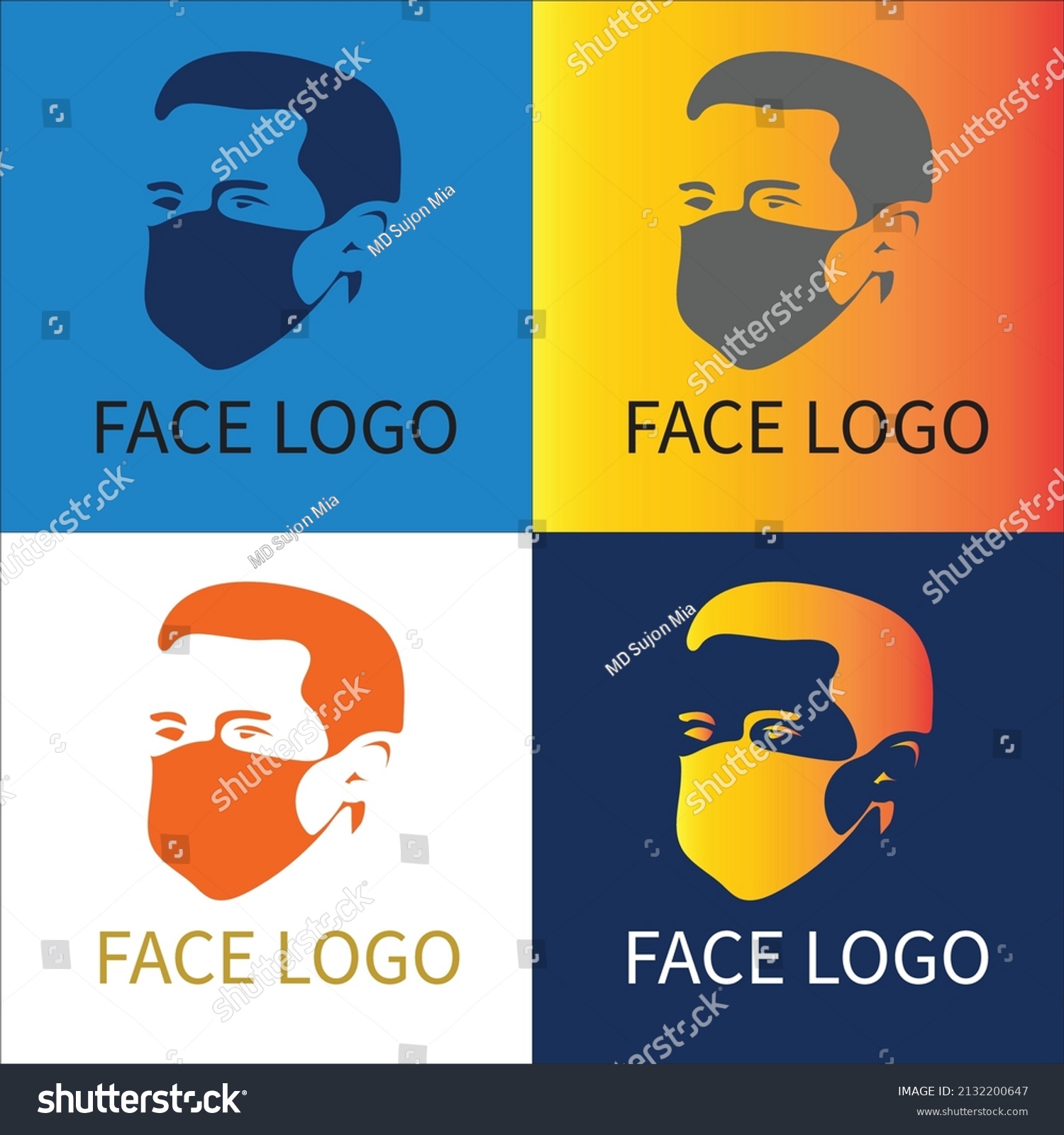 Face Logo Design Creative Logo Design Stock Vector (Royalty Free ...