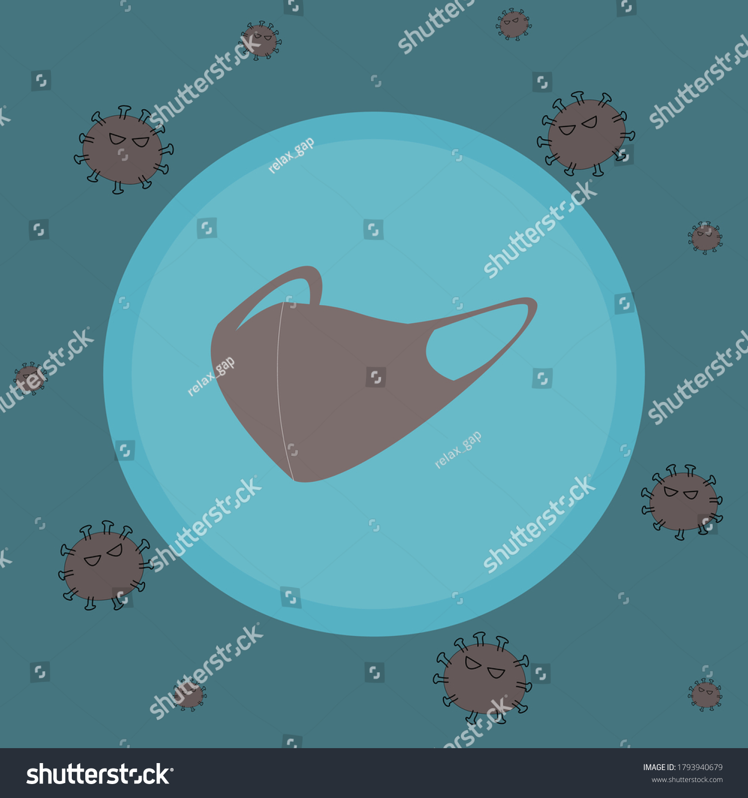 Face Mask Protect Virus Vector: เวกเตอร์สต็อก (ปลอดค่าลิขสิทธิ์ ...