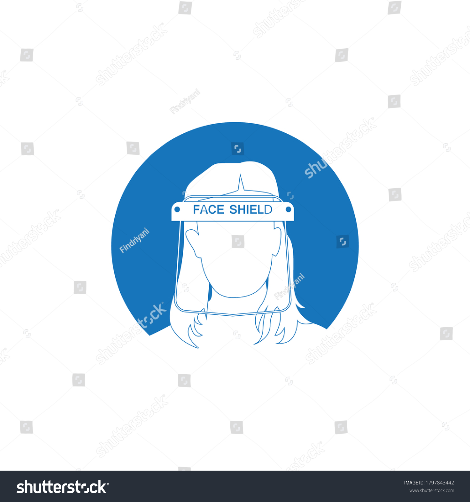 Face Shield Protection Logo Template Stock Vector (Royalty Free ...