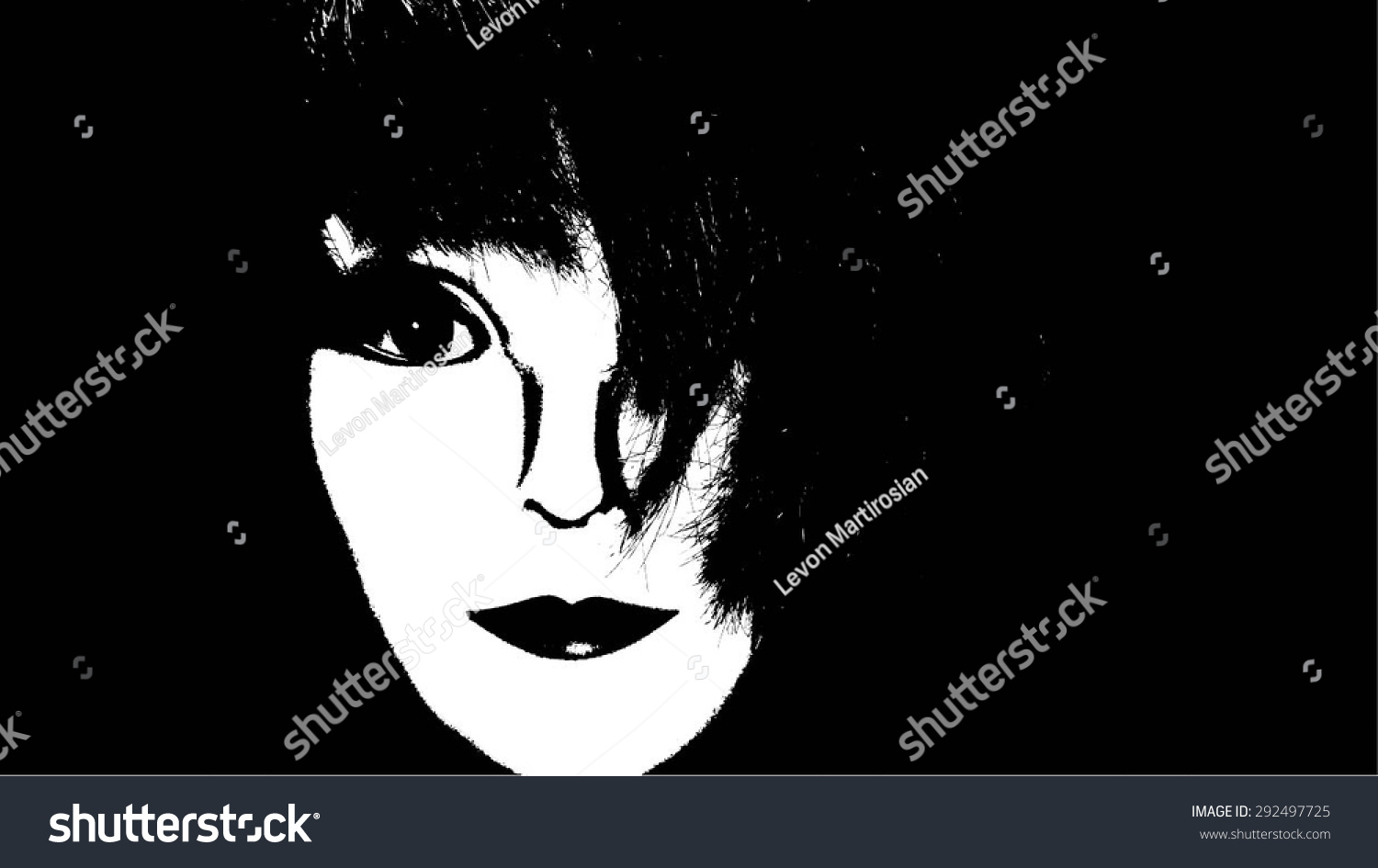 Face Stencil Vector: เวกเตอร์สต็อก (ปลอดค่าลิขสิทธิ์) 292497725 ...