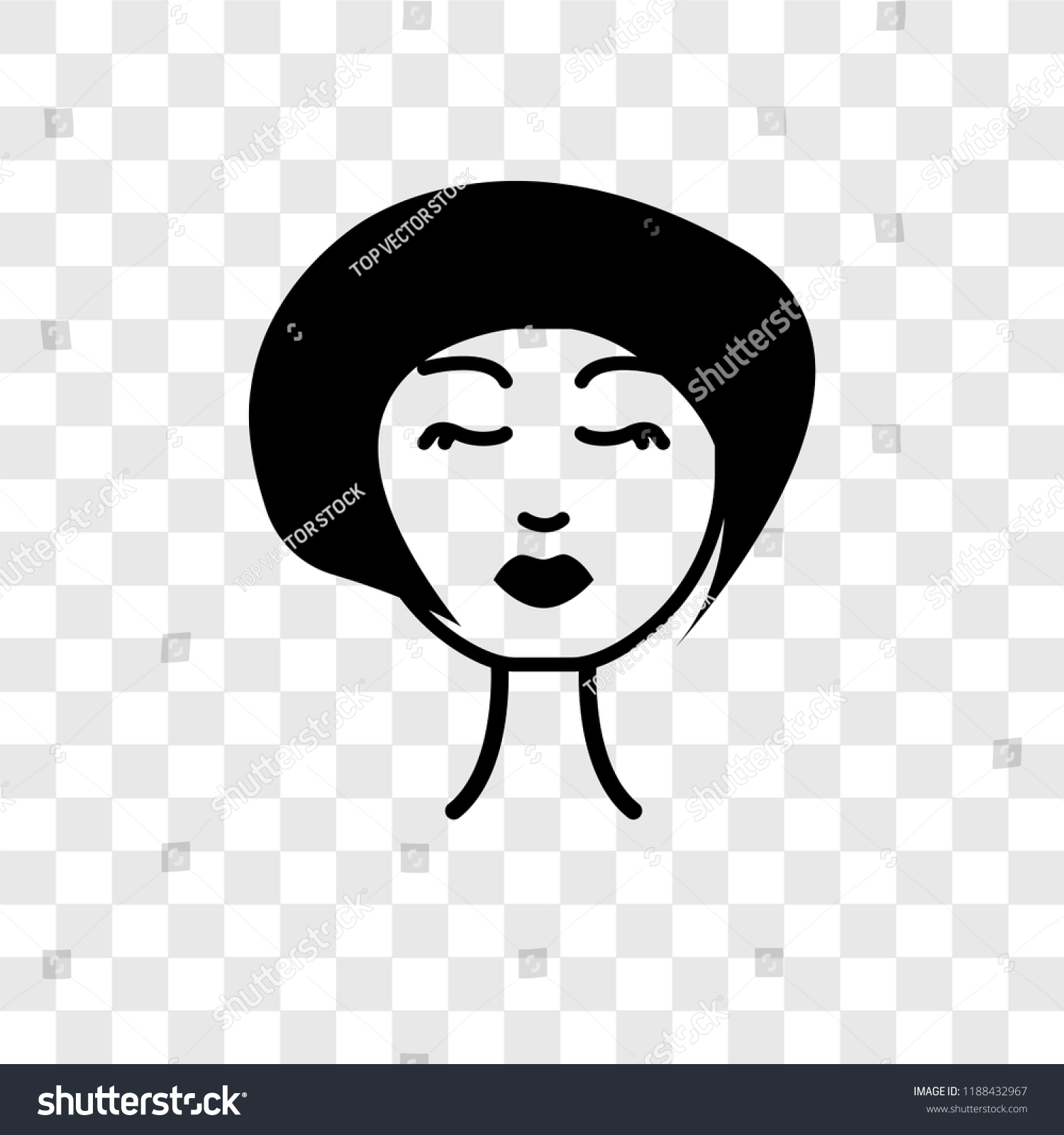 Face Vector Icon Isolated On Transparent Stock Vector (Royalty Free ...