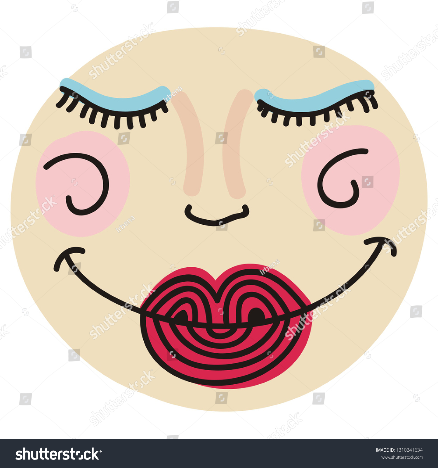 Face Vector Illustration: vector de stock (libre de regalías ...