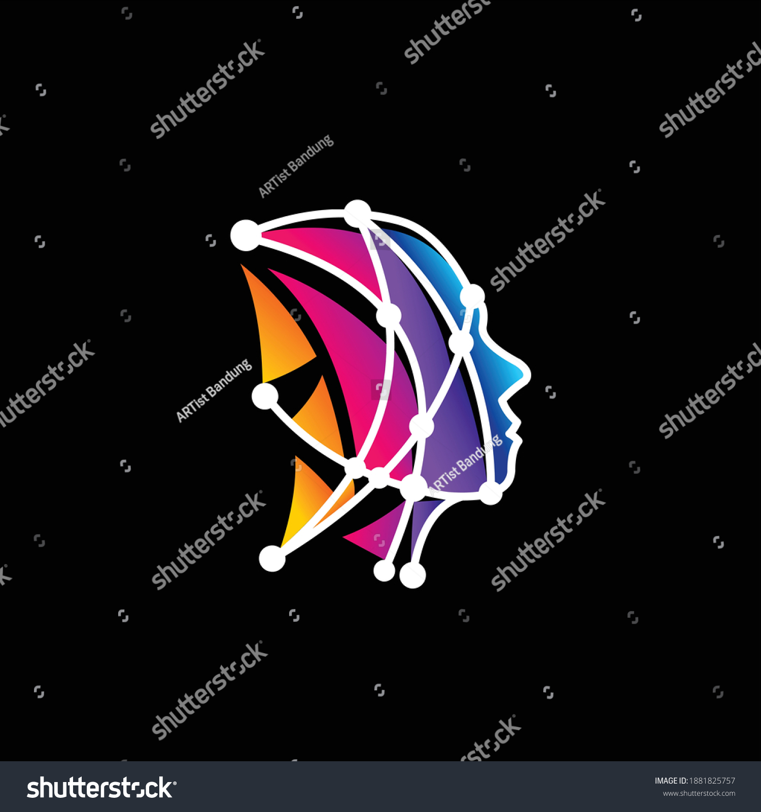 Face Verification Logo Digital Concept Stock Vector (Royalty Free ...