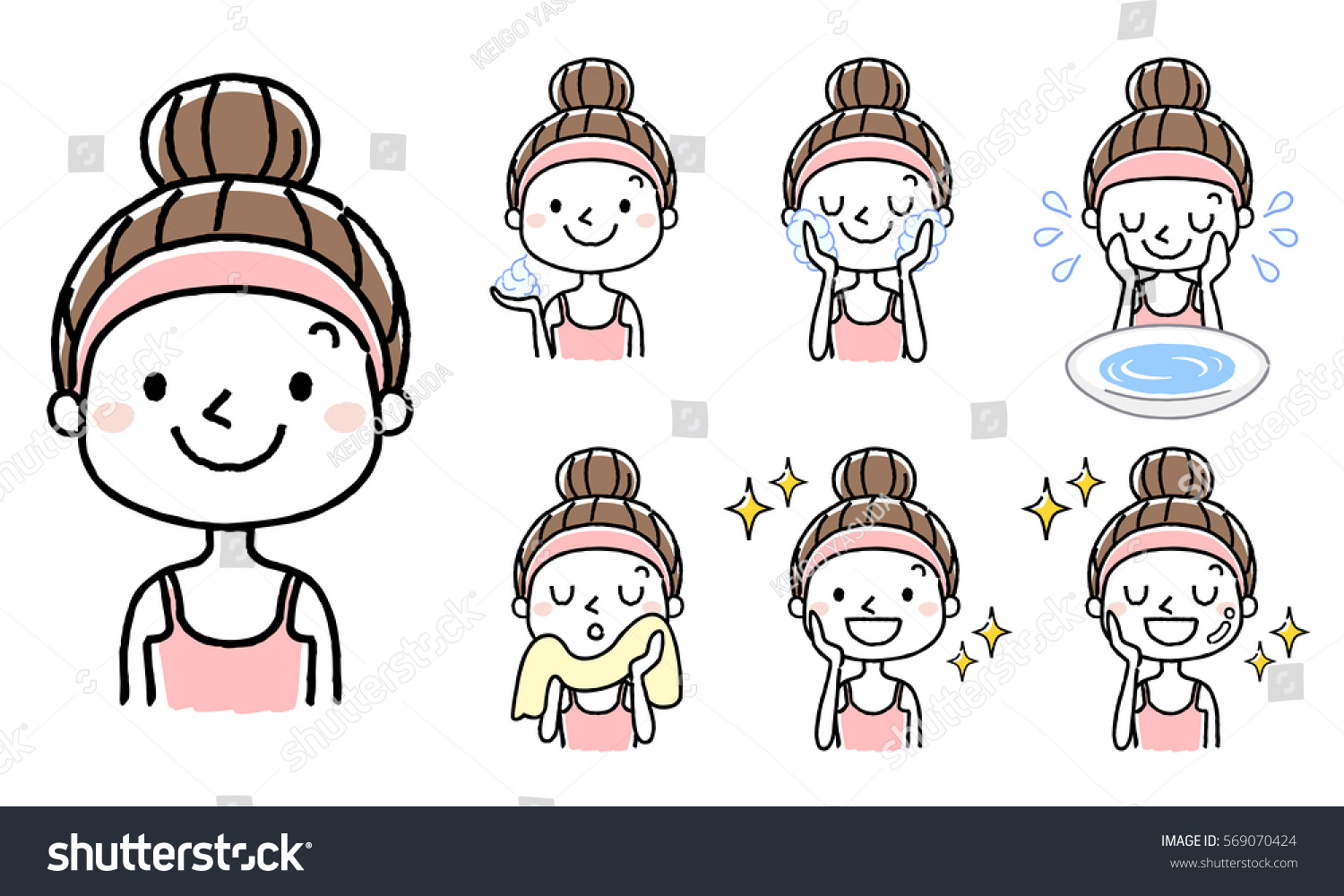 Face Wash Set Variation Stock Vector (Royalty Free) 569070424