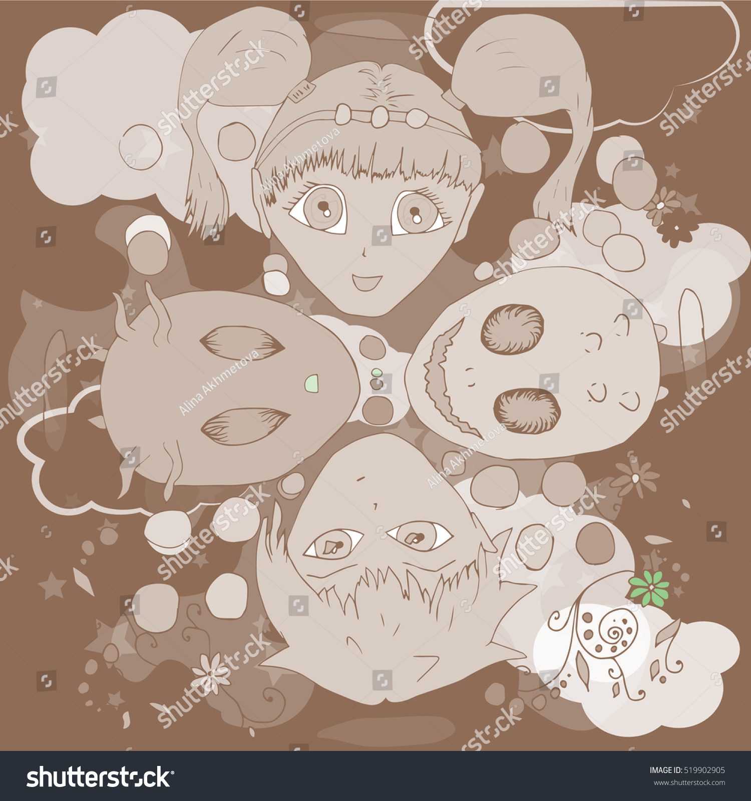 Faces Masks Stock Vector (Royalty Free) 519902905 | Shutterstock