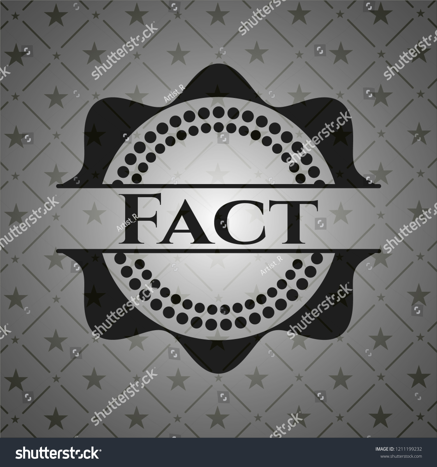 Fact Black Badge Stock Vector (Royalty Free) 1211199232