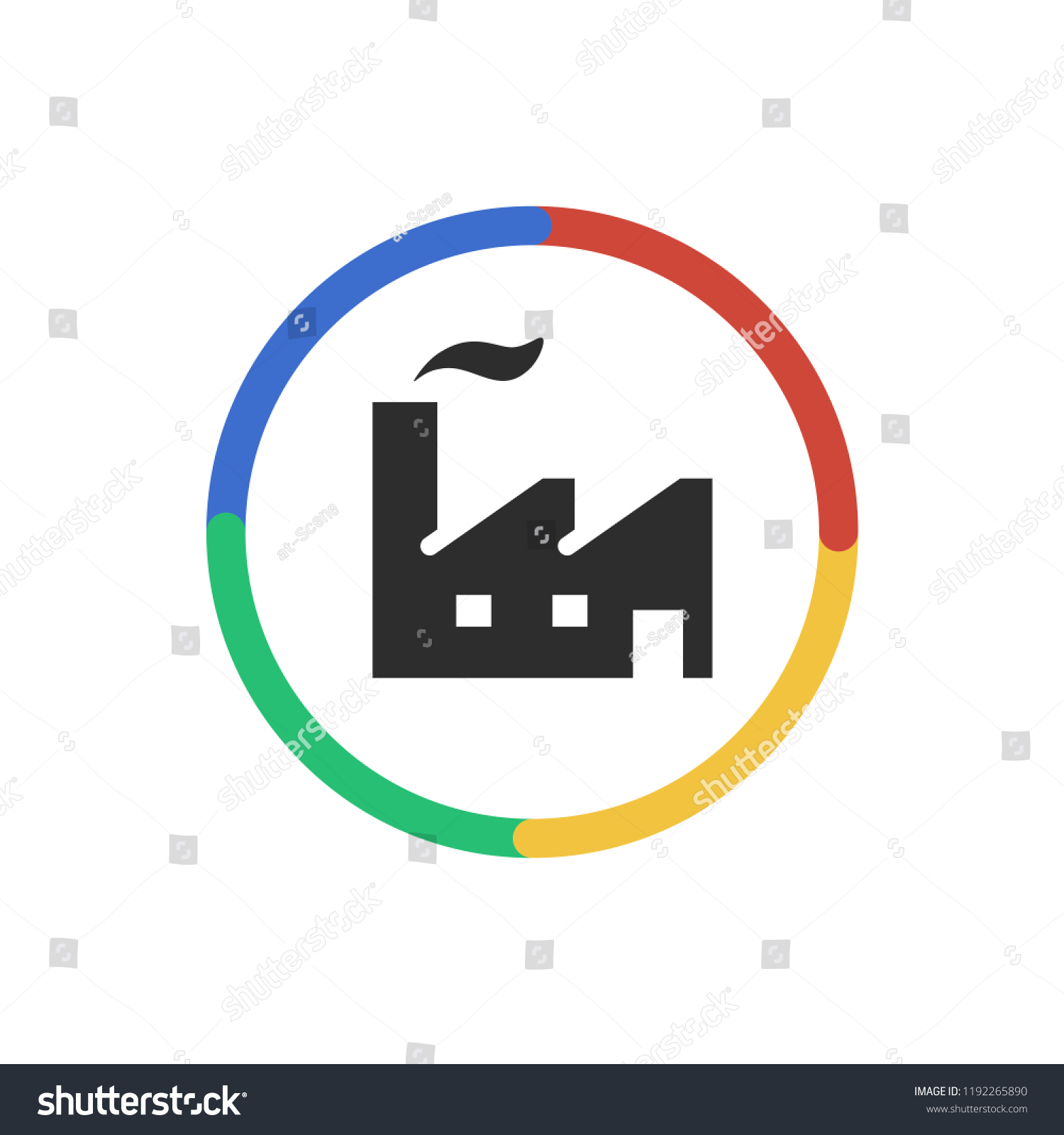 Factory App Icon Stock Vector (Royalty Free) 1192265890