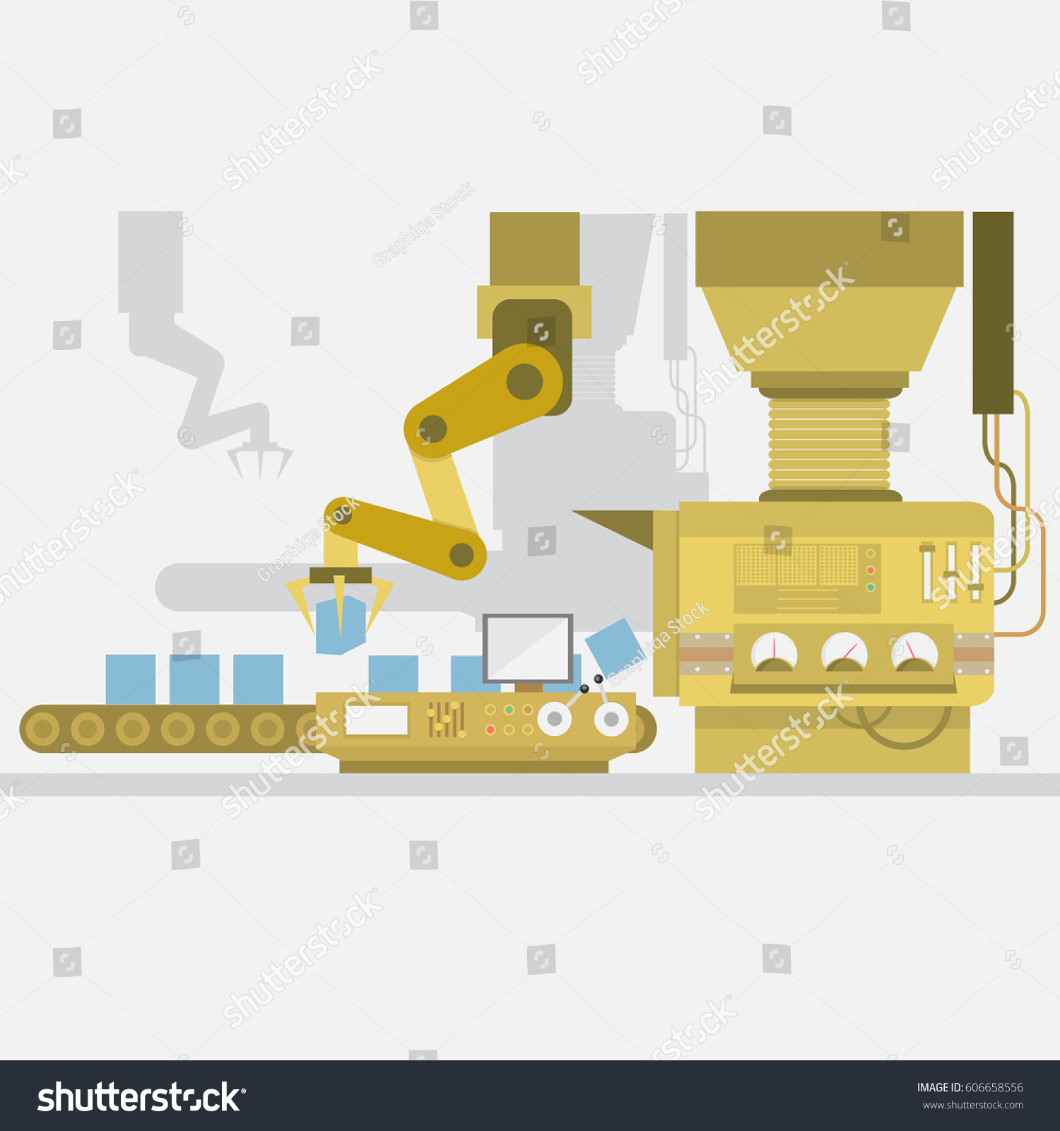 Factory Background Stock Vector (Royalty Free) 606658556 | Shutterstock