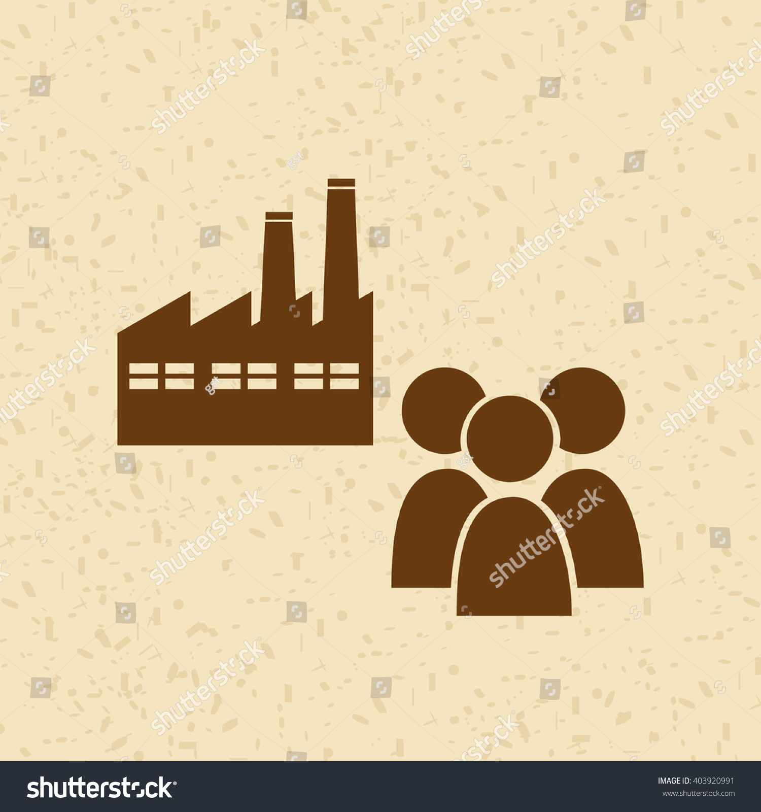 Factory Building Design Stock Vector (Royalty Free) 403920991 ...