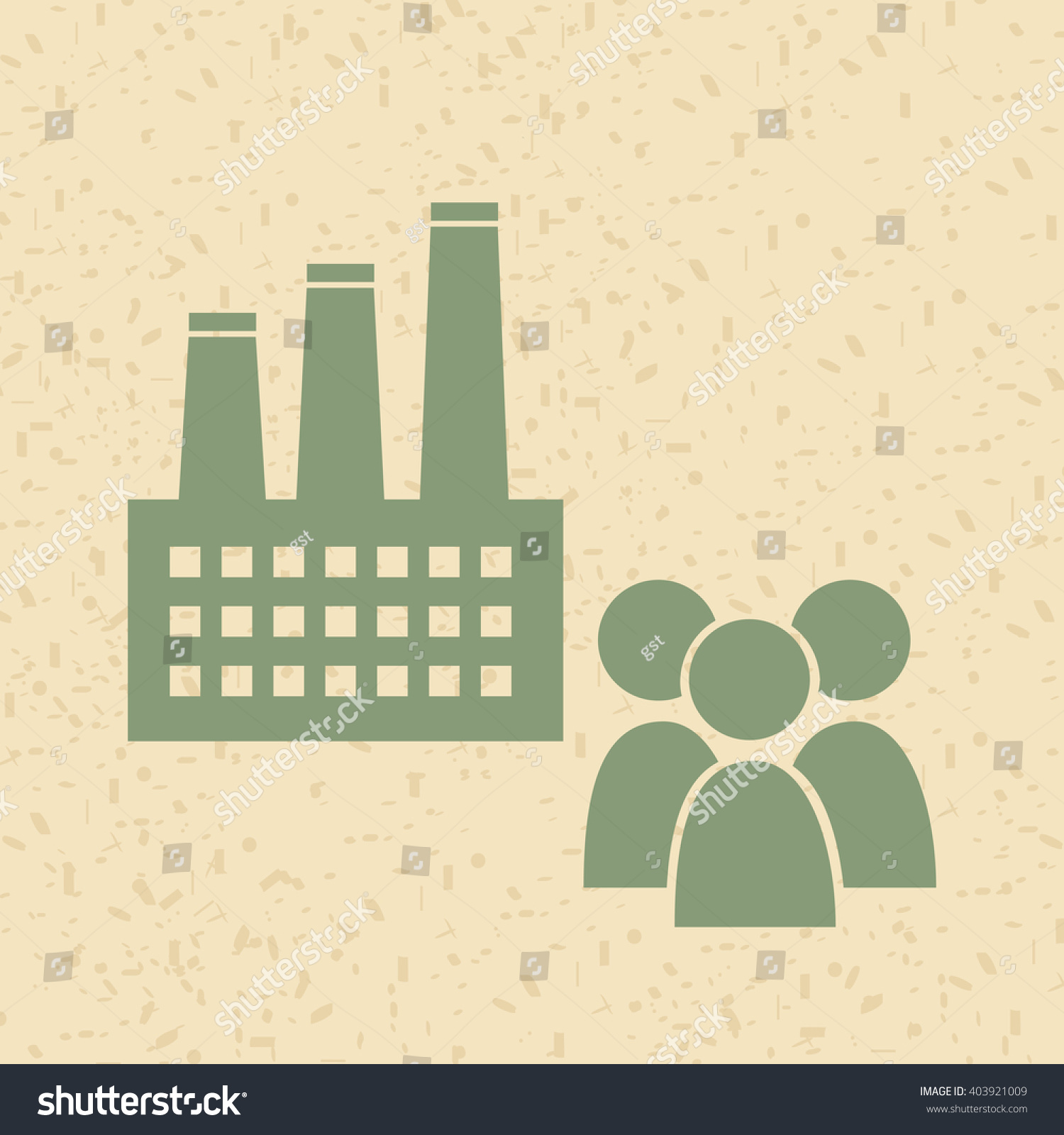 Factory Building Design Stock Vector (Royalty Free) 403921009 ...