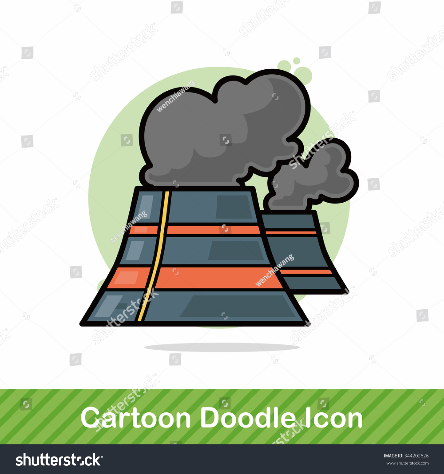 Factory Doodle Stock Vector (Royalty Free) 344202626