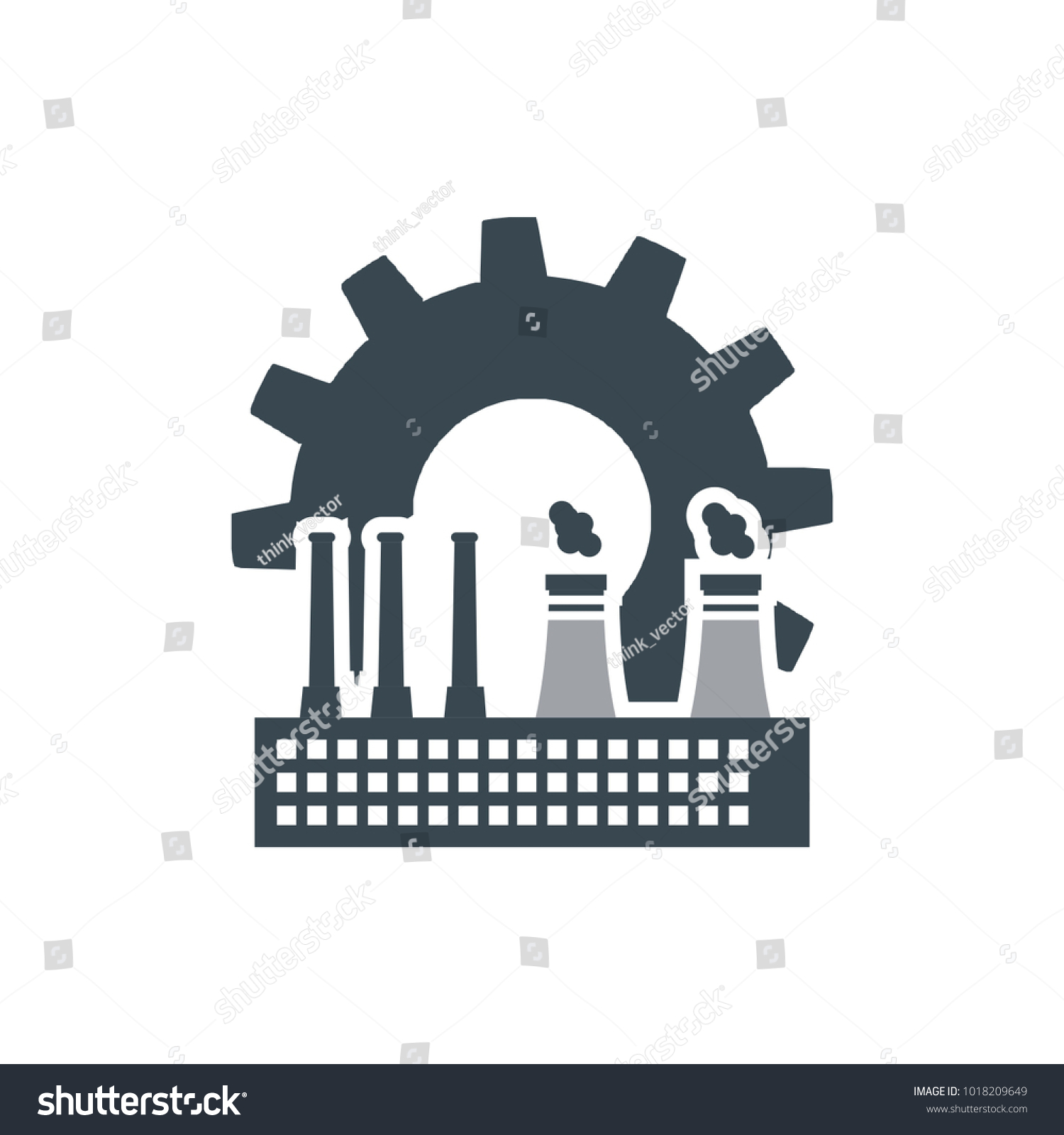 Factory Gear Logo Stock Vector (Royalty Free) 1018209649 | Shutterstock