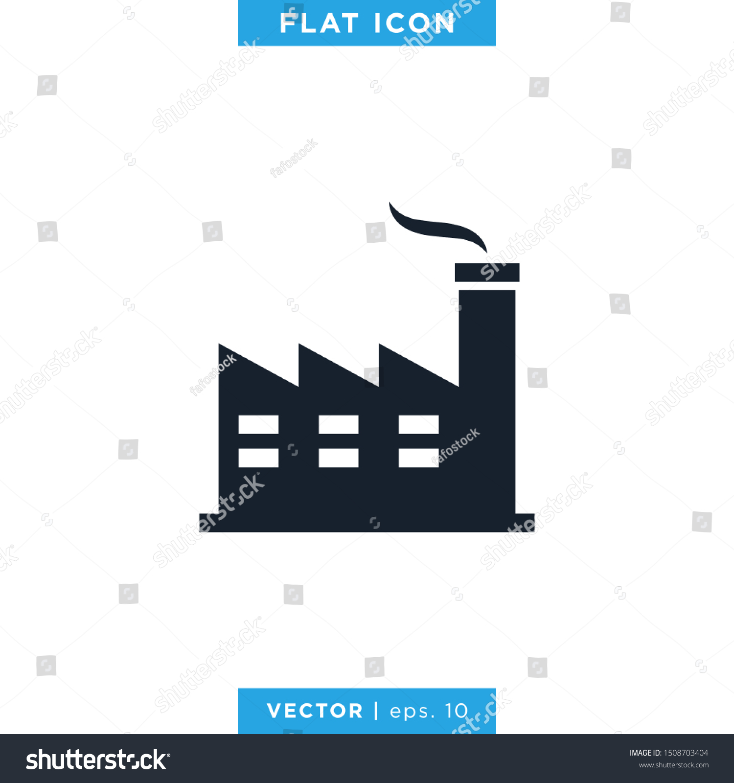 Factory Icon Vector Logo Design Template Stock Vector (Royalty Free ...