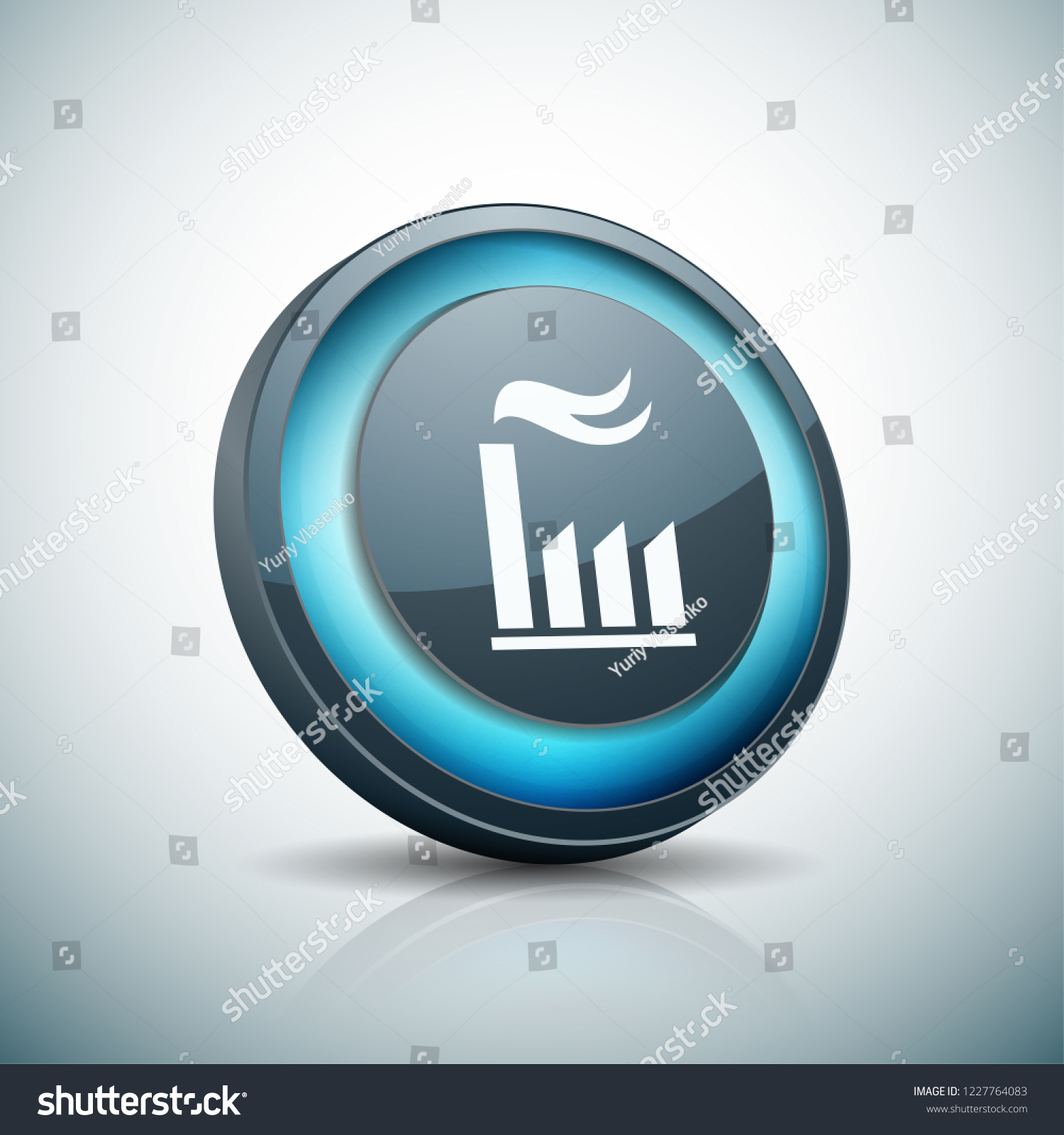 Factory Industry Button Stock Vector (Royalty Free) 1227764083 ...