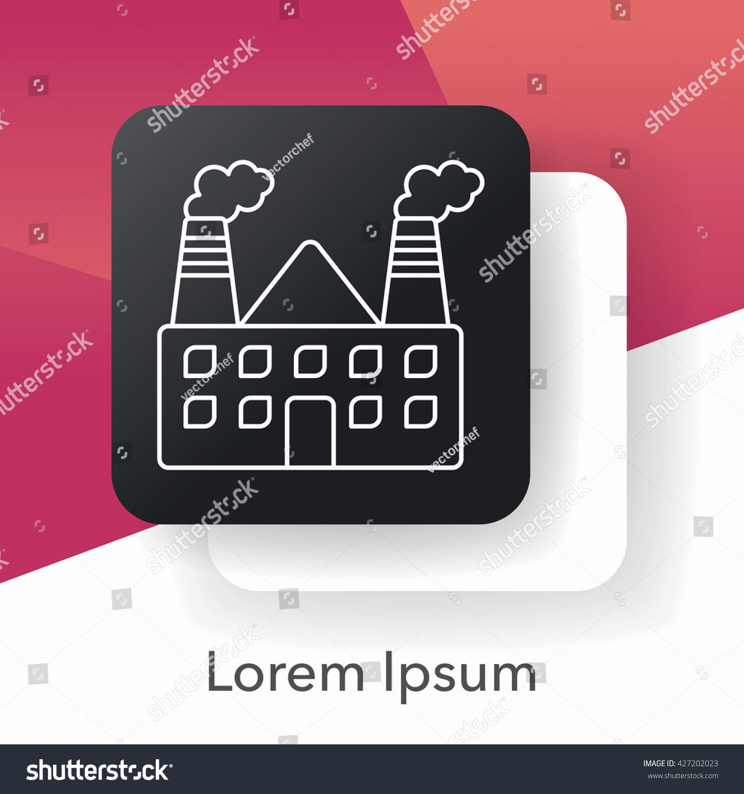Factory Line Icon Stock Vector (Royalty Free) 427202023