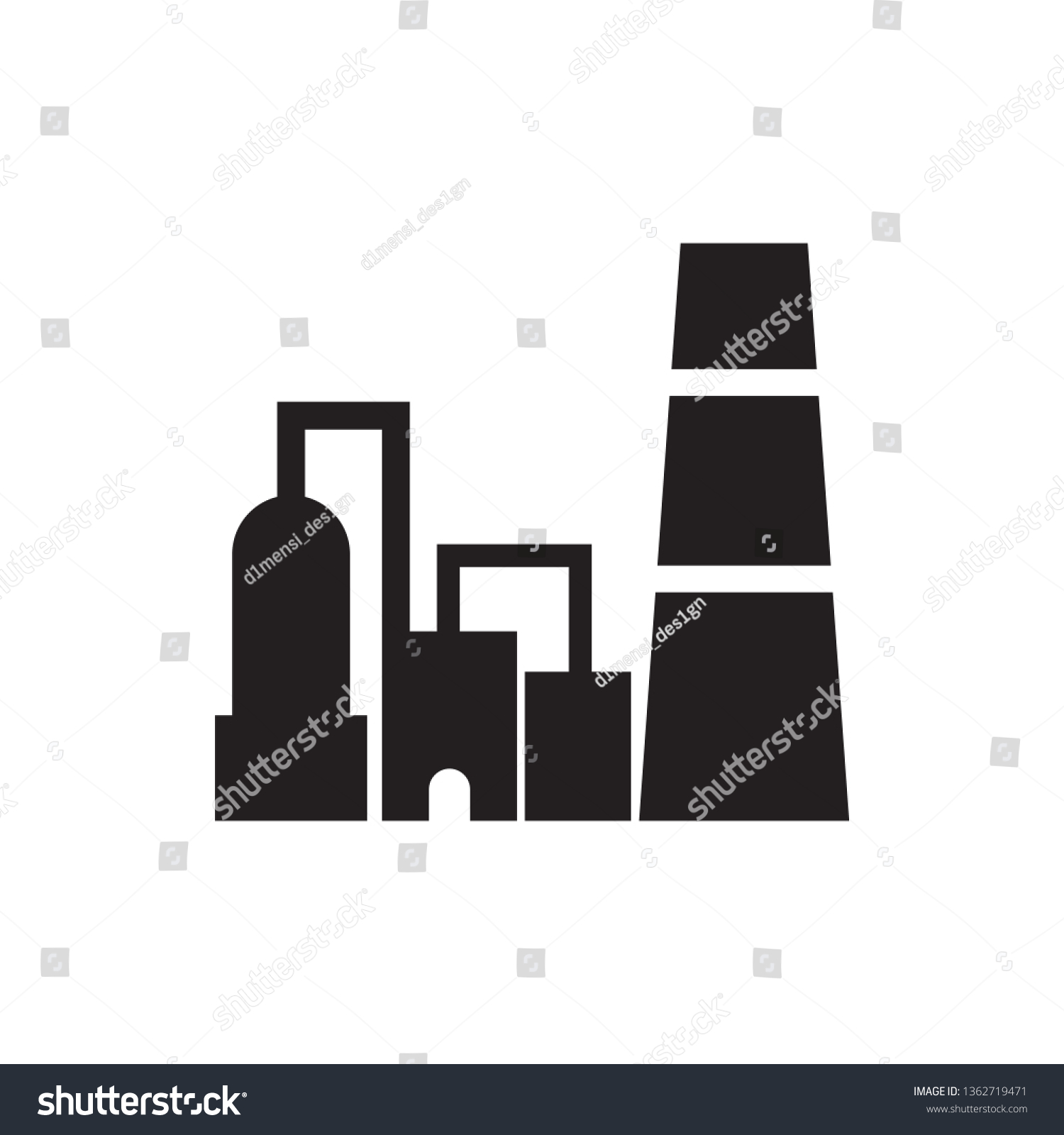 Factory Logo Design Vector Template Stock Vector (Royalty Free) 1362719471