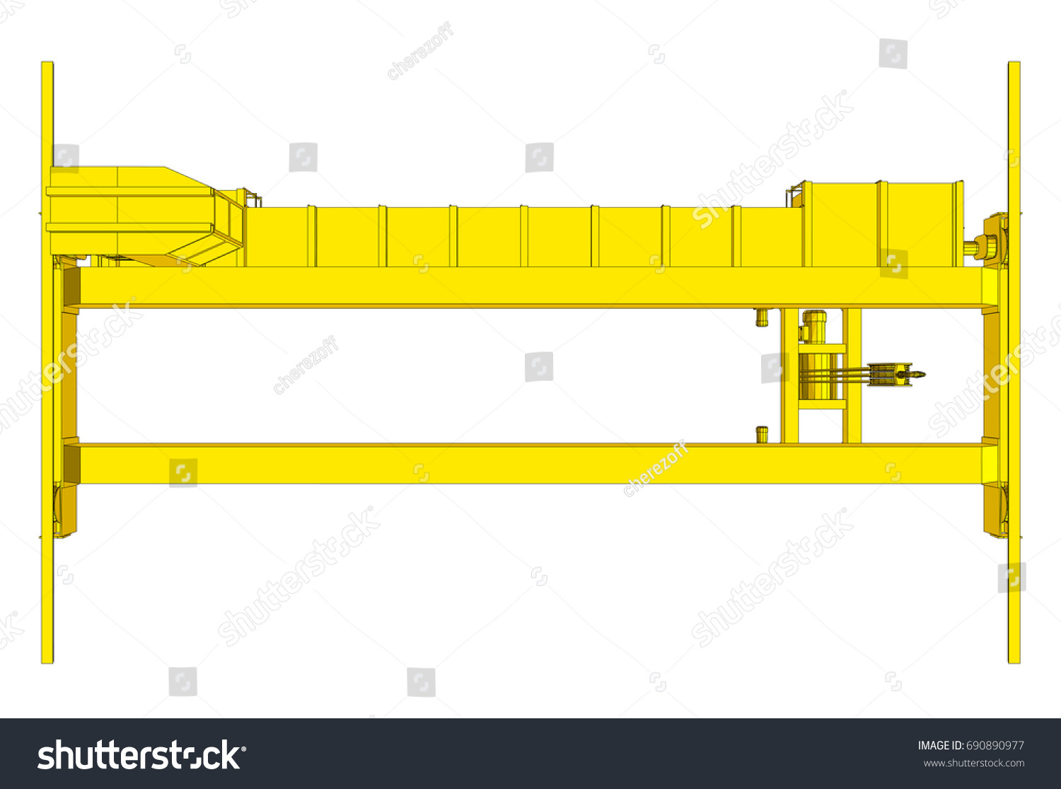 Factory Overhead Crane Eps 10 Vector Stock Vector (Royalty Free) 690890977