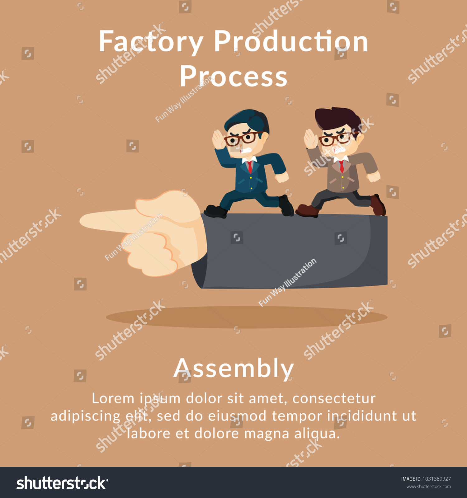 Factory Production Process Assembly Description Stock Vector (Royalty ...