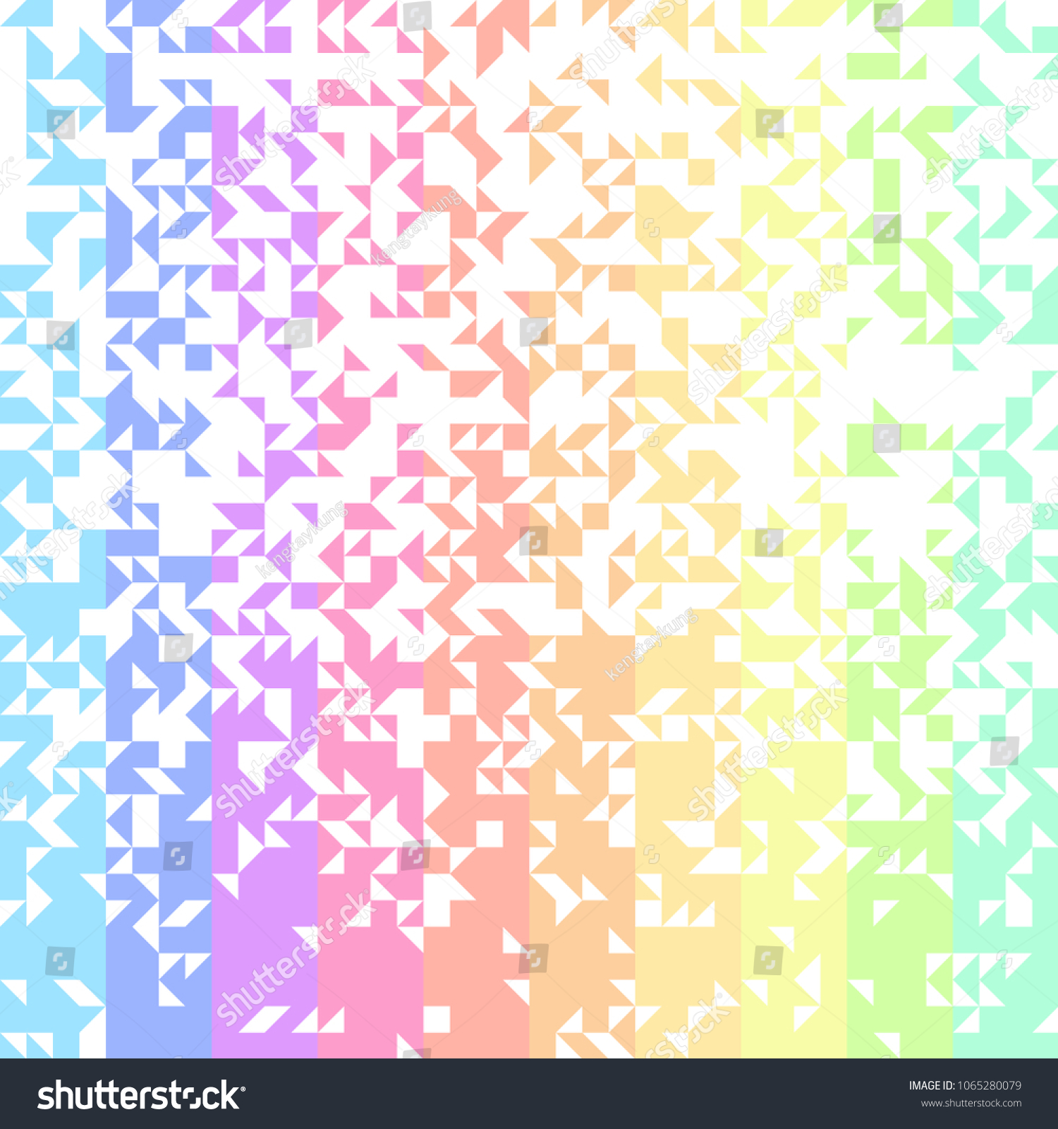 Fade Rainbow Pastel Triangle Stock Vector (Royalty Free) 1065280079 ...
