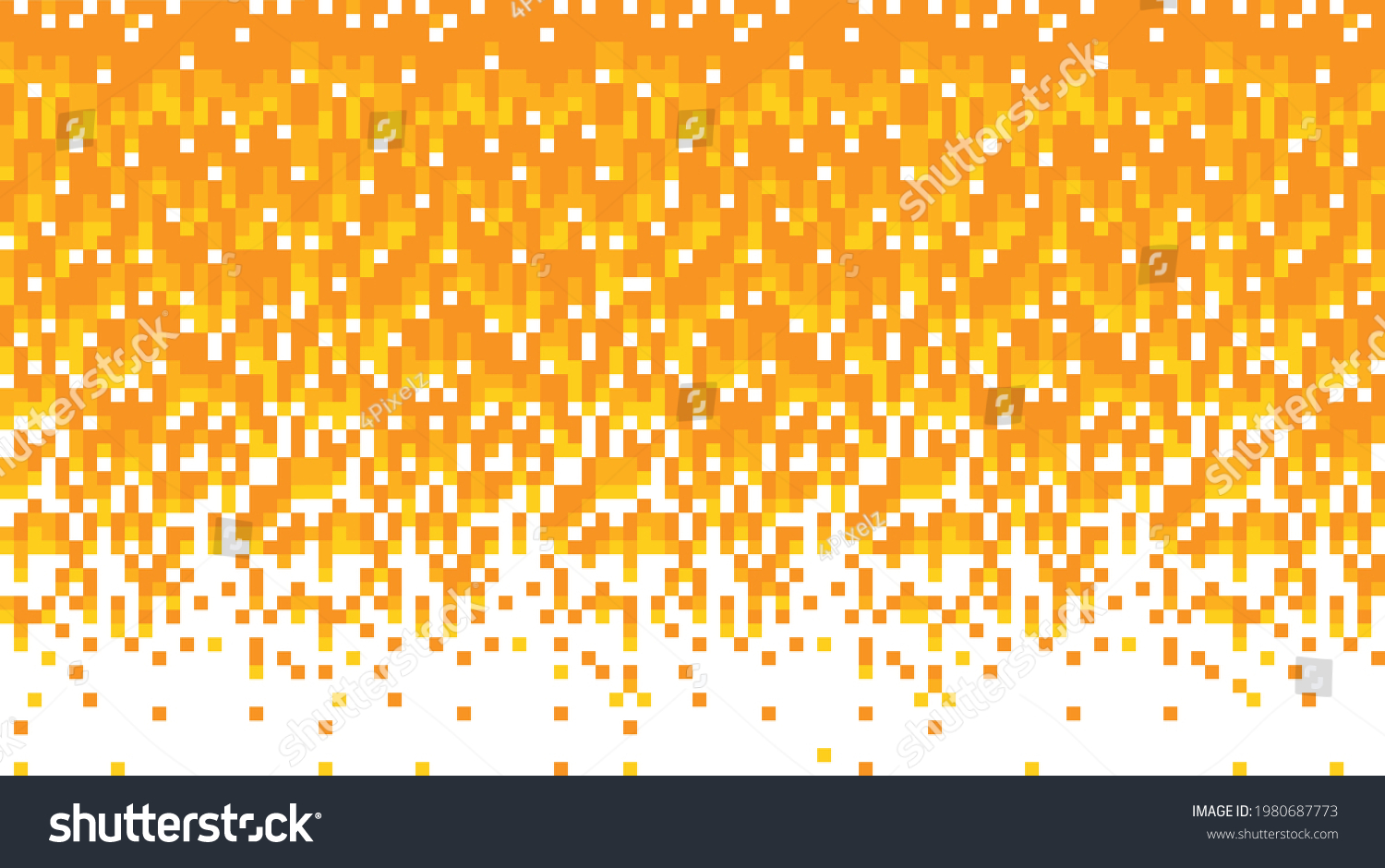 Fading Pixel Pattern Backgroundorange White Pixel Stock Vector (Royalty ...