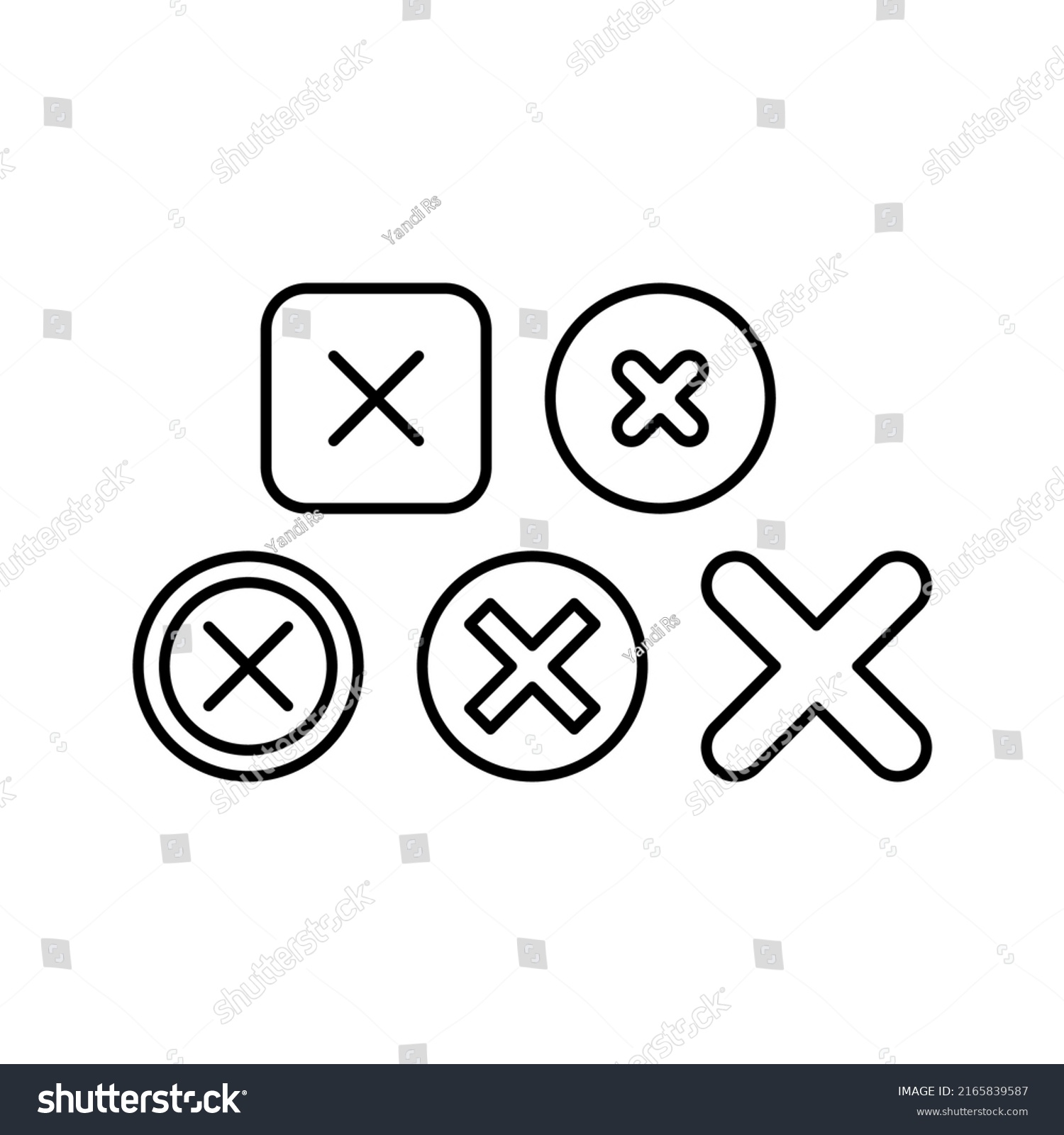Fail Icon Set Vector Symbol Design Stock Vector (Royalty Free ...