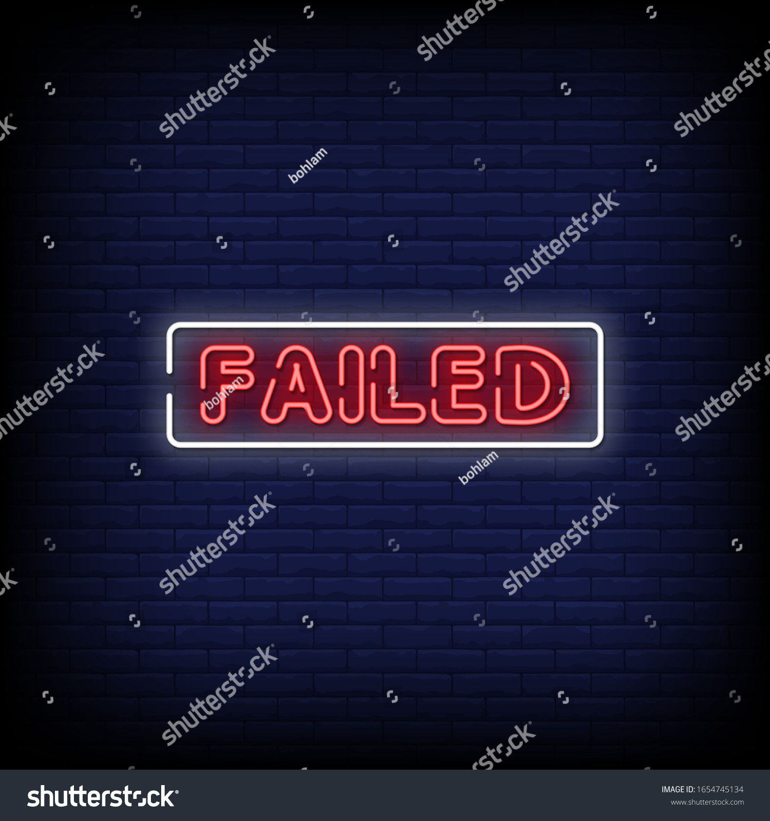 Failed Neon Signs Style Text Vector Stock Vector (Royalty Free ...