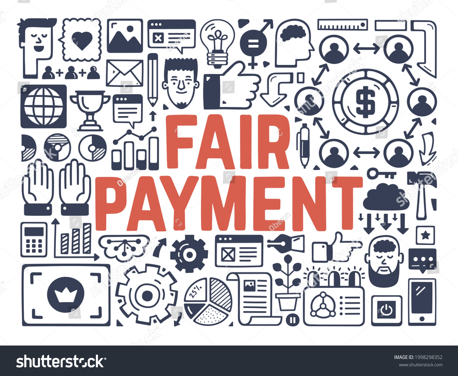 Fair Payment Hand Drawn Vector Illustration Stock Vector (Royalty Free ...