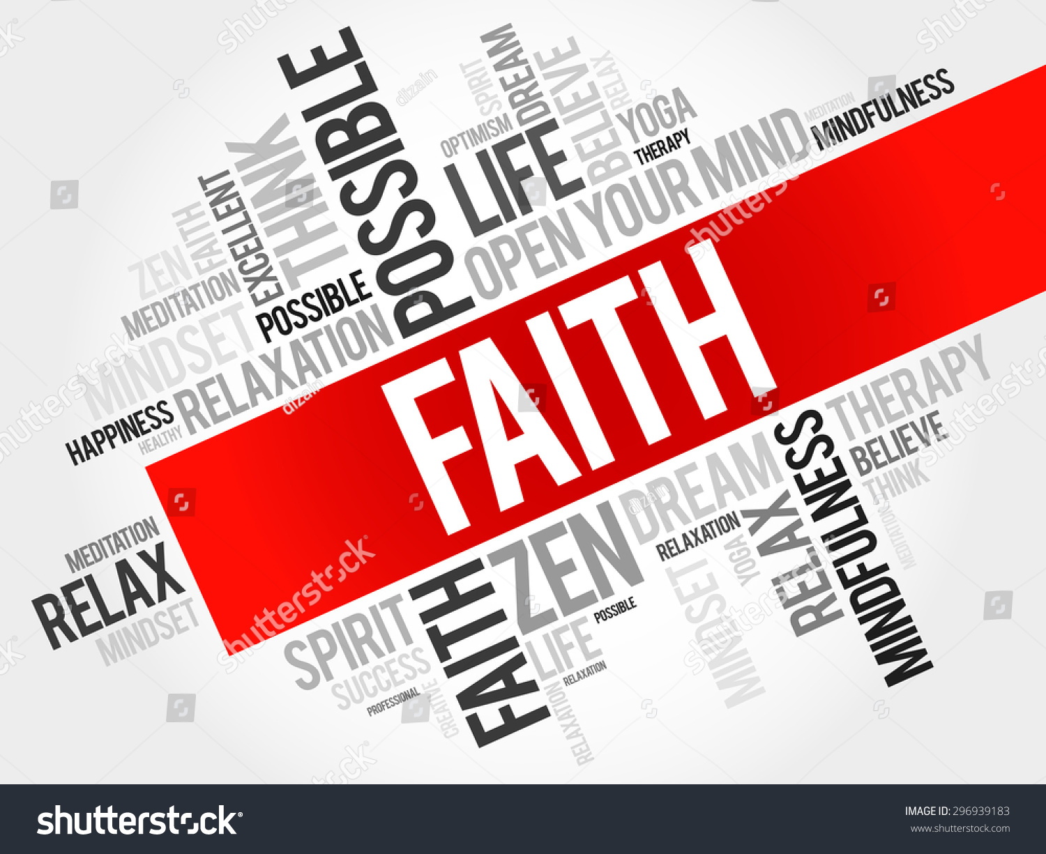 Faith Word Cloud Concept Stock Vector (Royalty Free) 296939183 ...
