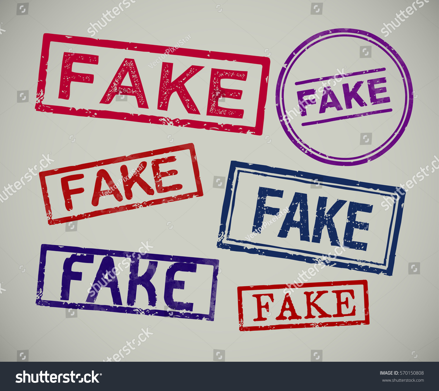 Fake Stamps Set Vector Stock Vector (Royalty Free) 570150808