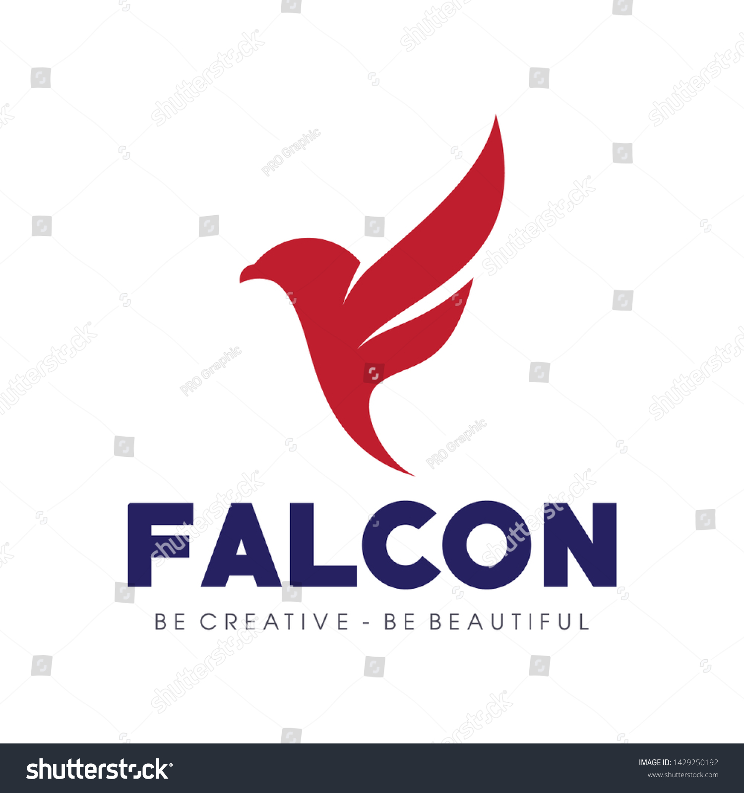 Falcon Fire Bird Eagle Logo Design: vector de stock (libre de regalías ...