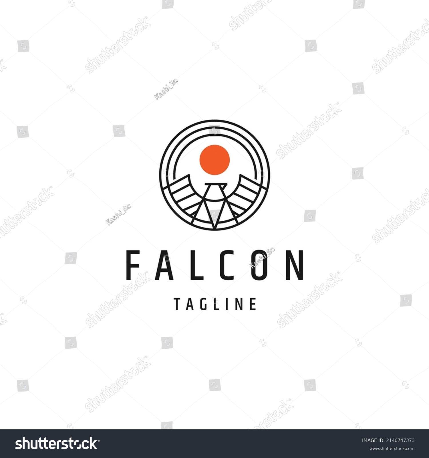 Falcon Line Logo Icon Design Template Stock Vector (Royalty Free) 2140747373 | Shutterstock