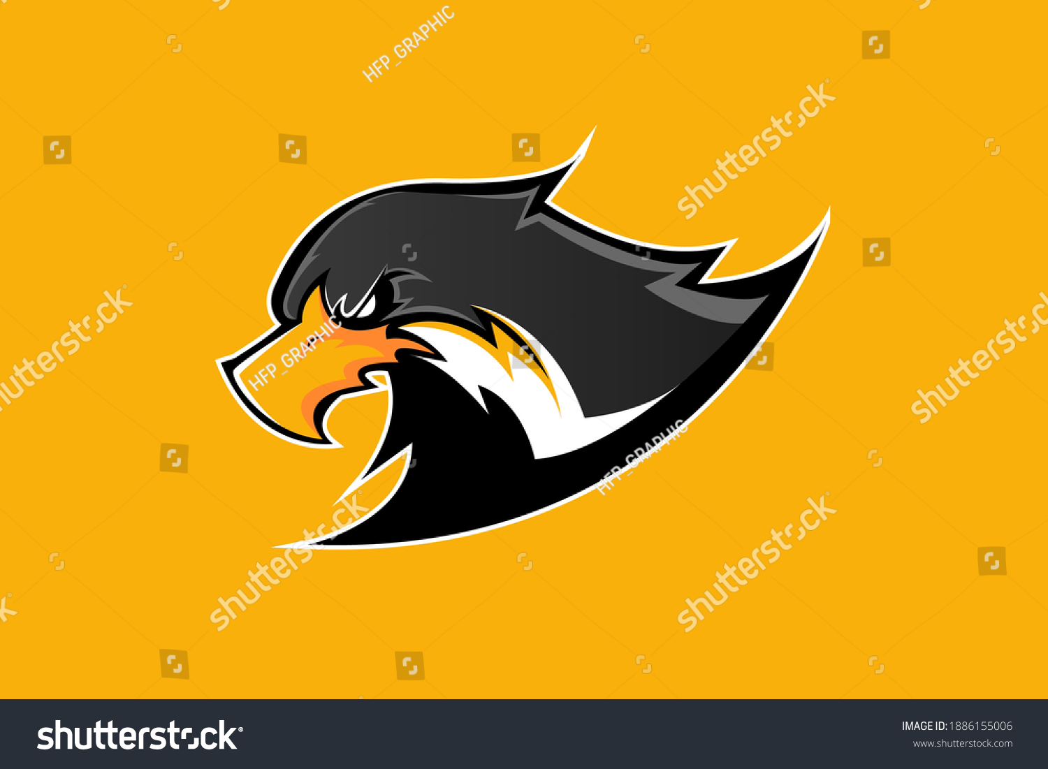 Falcon Mascot Logo Vector Eps Stock Vector (Royalty Free) 1886155006 ...