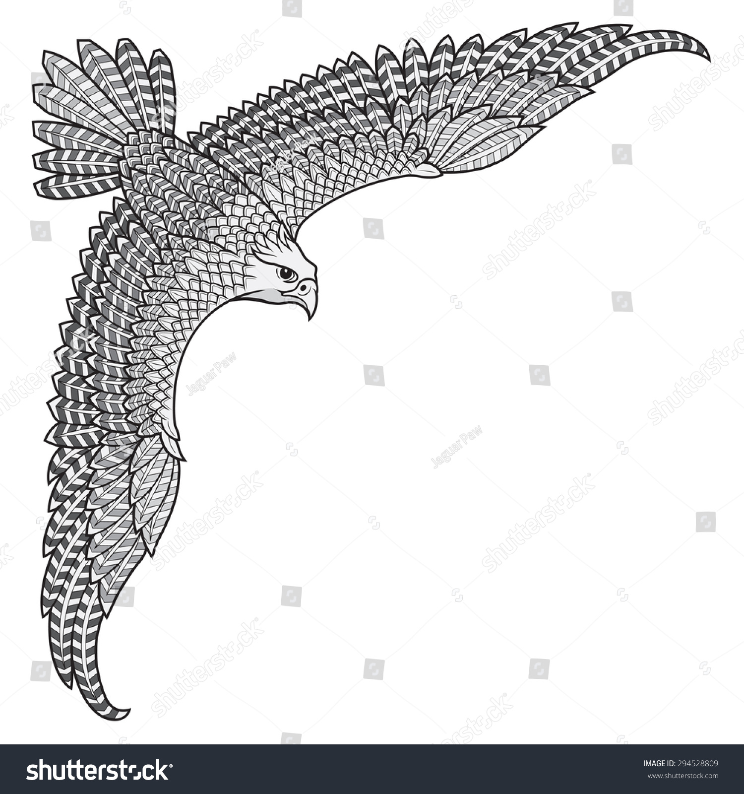 Falcon Wings Extended Stock Vector (Royalty Free) 294528809 | Shutterstock