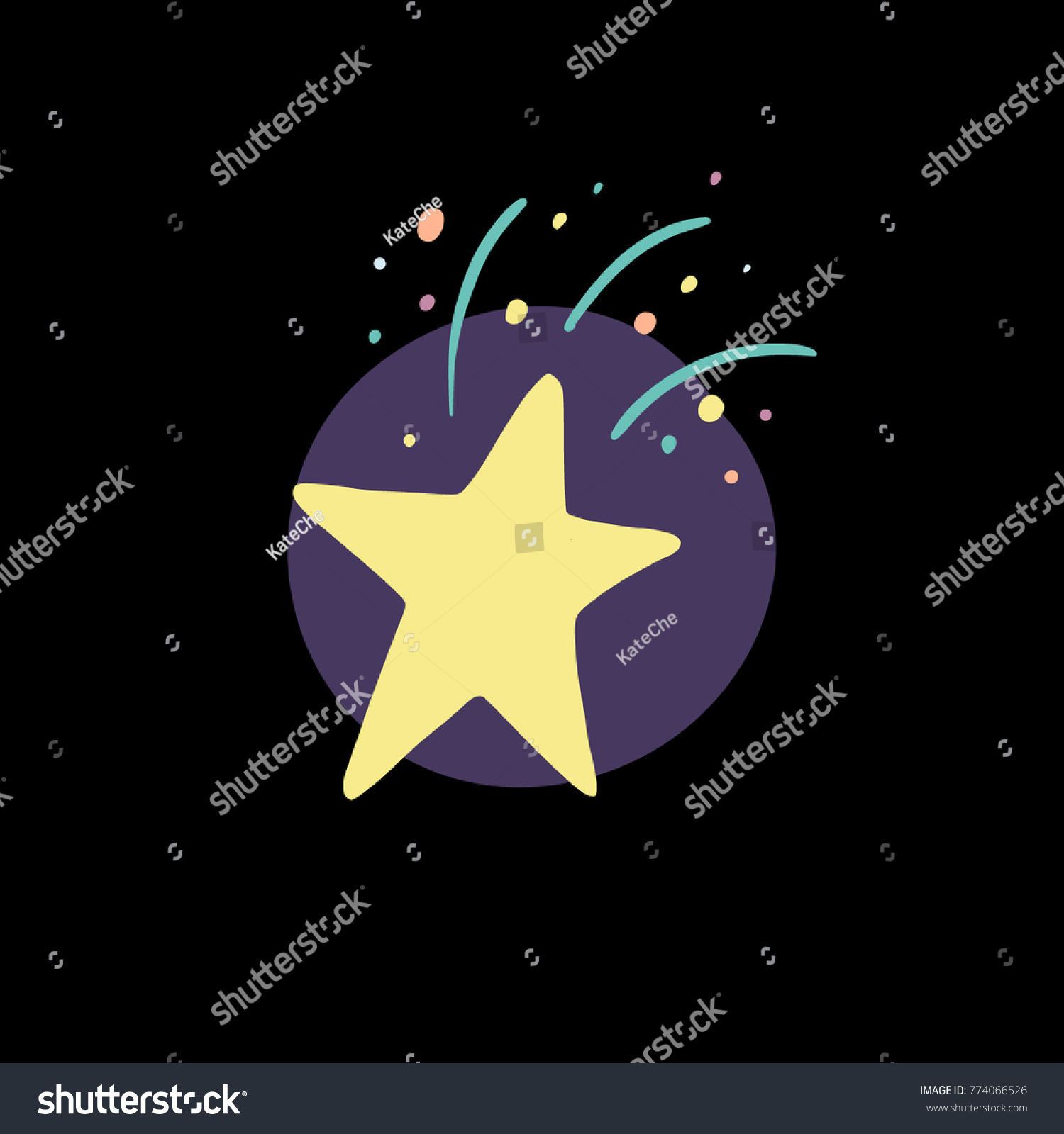 Fallen Star Icon Hand Drawn Vector: เวกเตอร์สต็อก (ปลอดค่าลิขสิทธิ์ ...