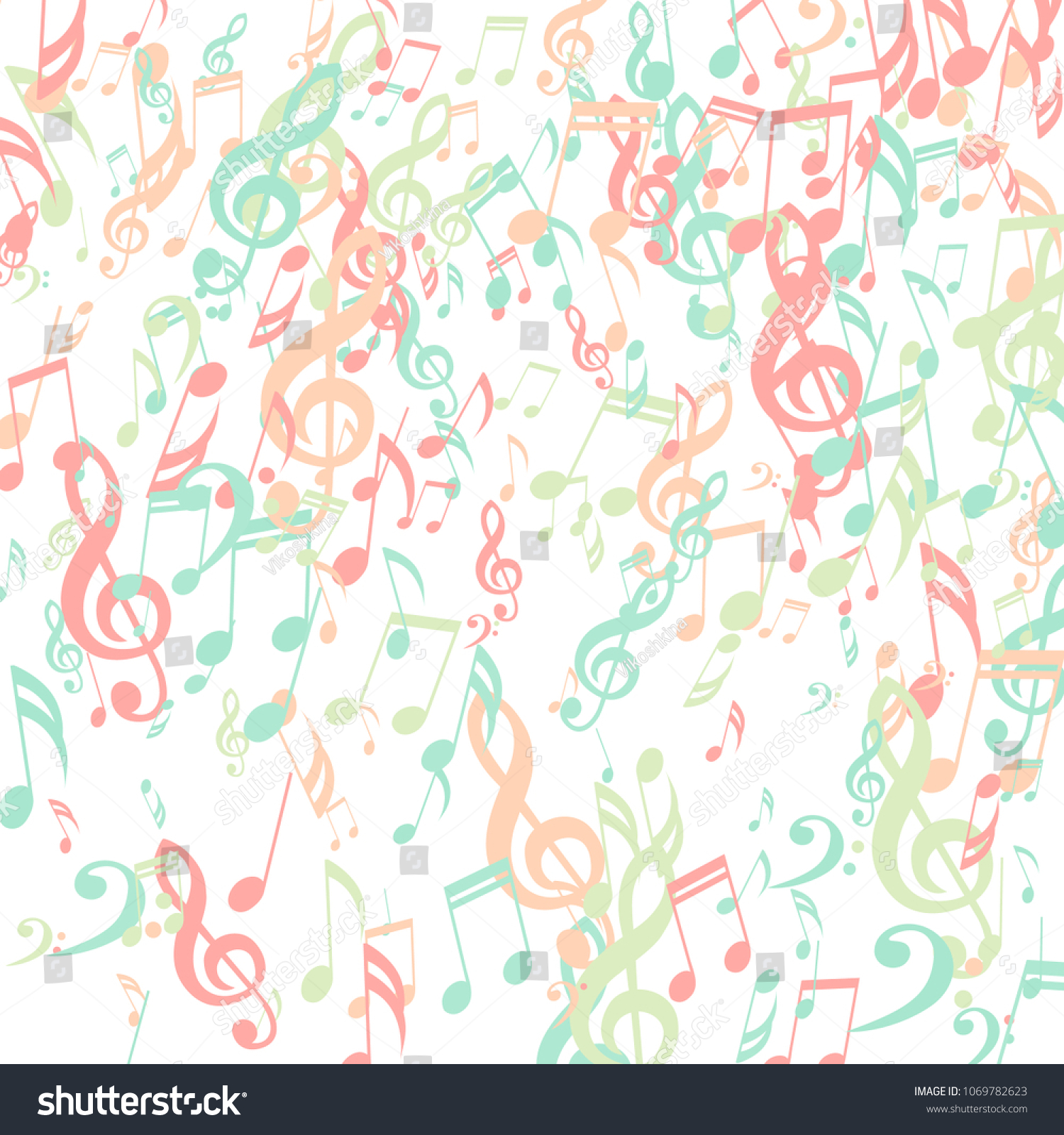 Falling Musical Notes Abstract Background Notes Stock Vector (Royalty ...