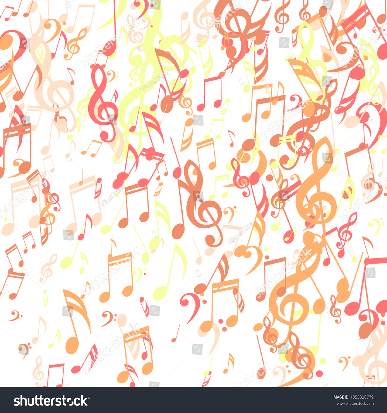 Falling Musical Notes Creative Background Notes Stock Vector (Royalty ...