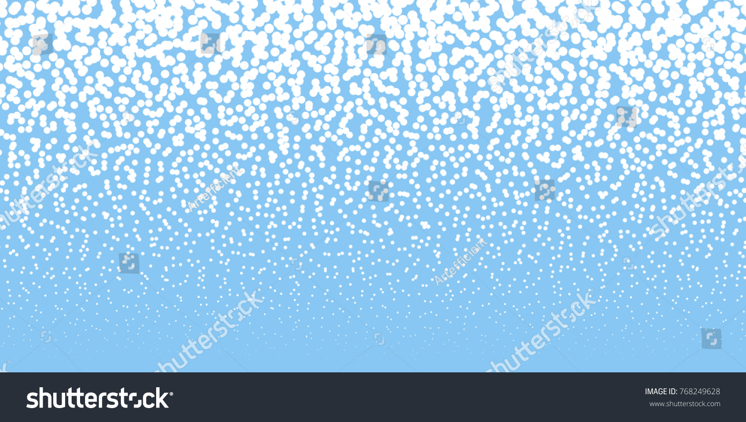 Vektor Stok Falling Snow Horizontally Repeating Vector Border (Tanpa ...
