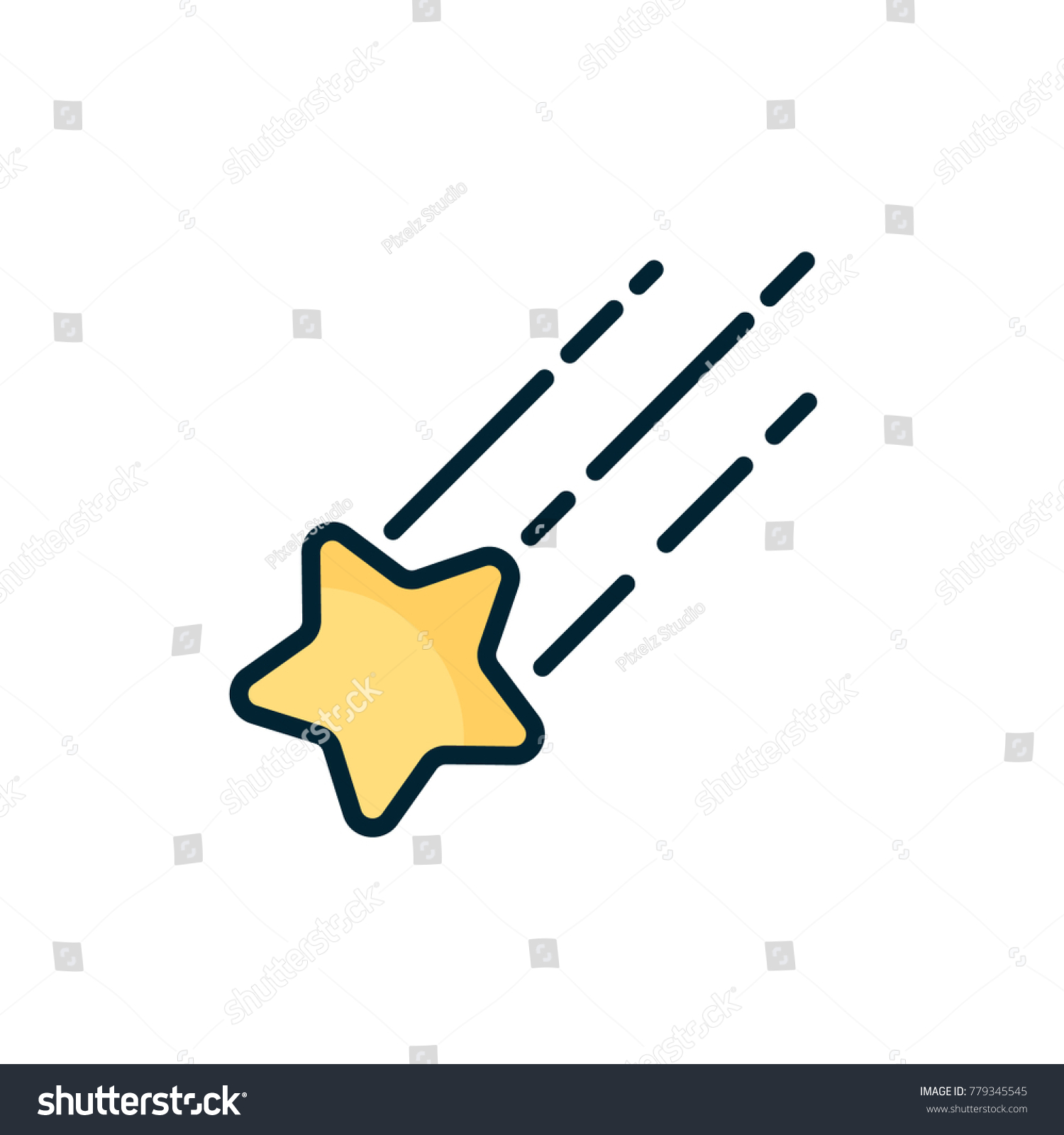 Falling Star Icon Modern Style Stock Vector (Royalty Free) 779345545 ...