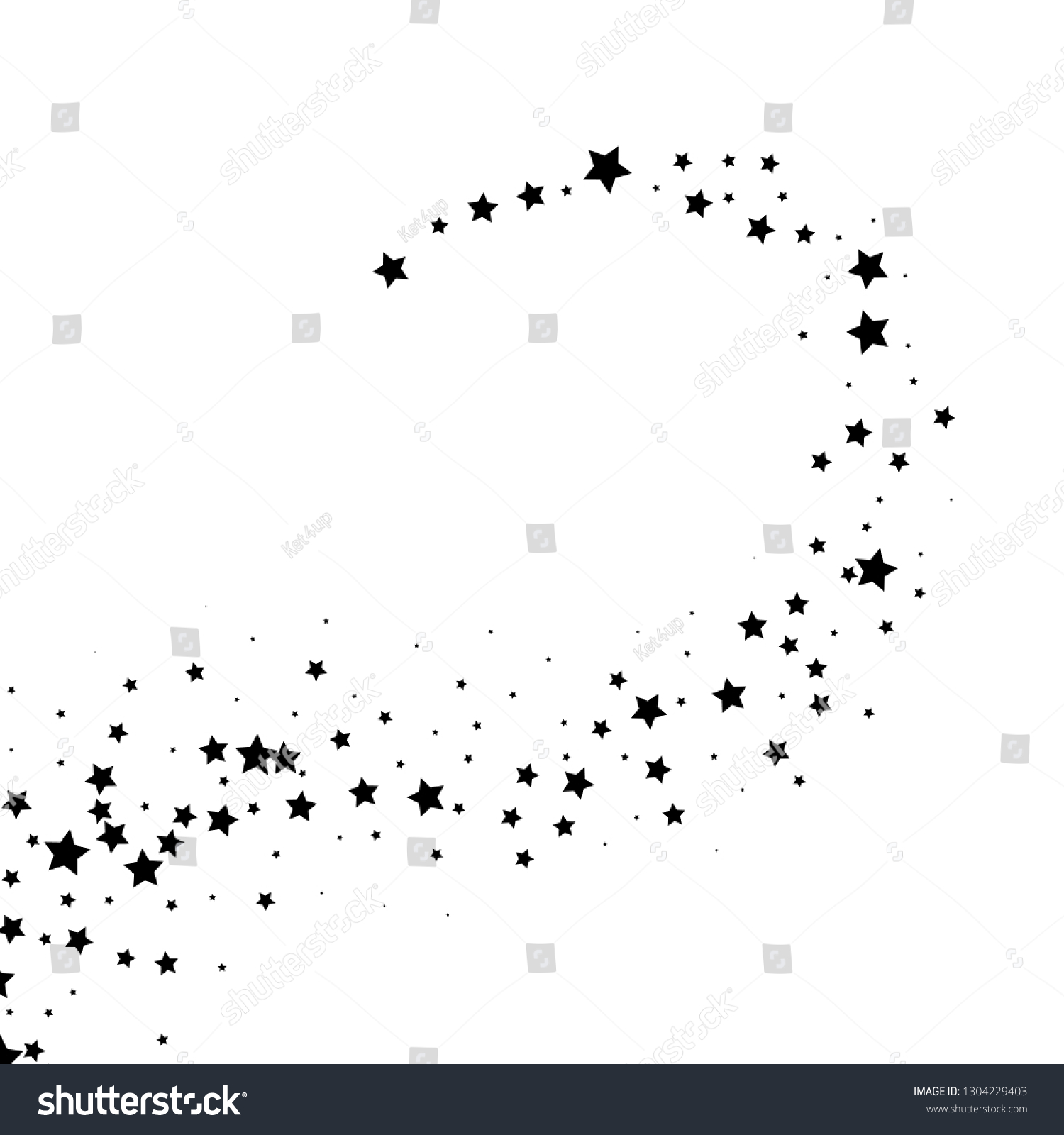 Falling Star Stardust Trail Comet Line Stock Vector (Royalty Free ...