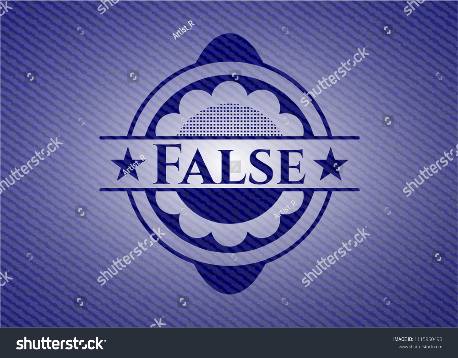 False Emblem Denim High Quality Background Stock Vector (Royalty Free ...