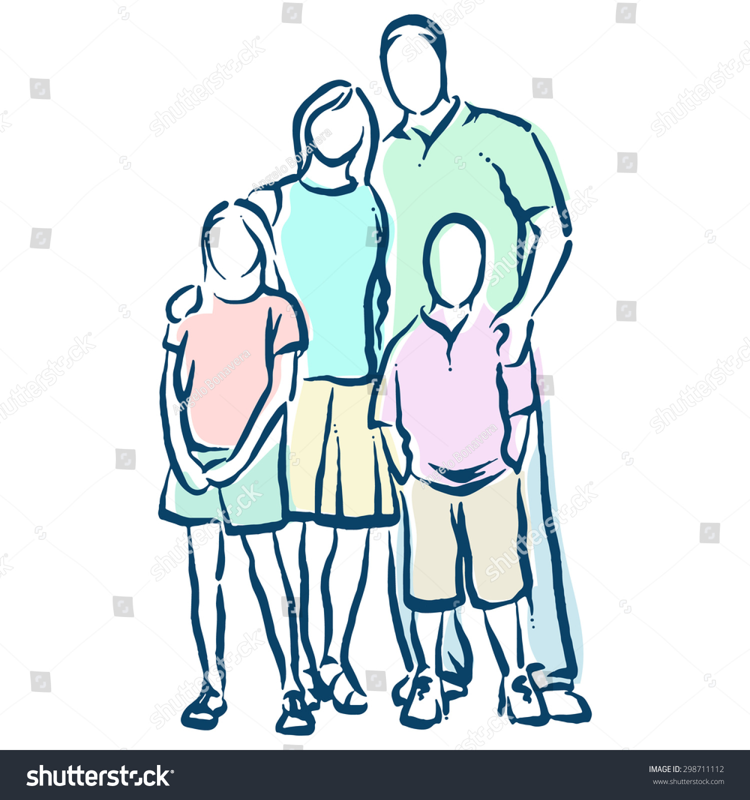 Family Stock Vector (Royalty Free) 298711112 | Shutterstock