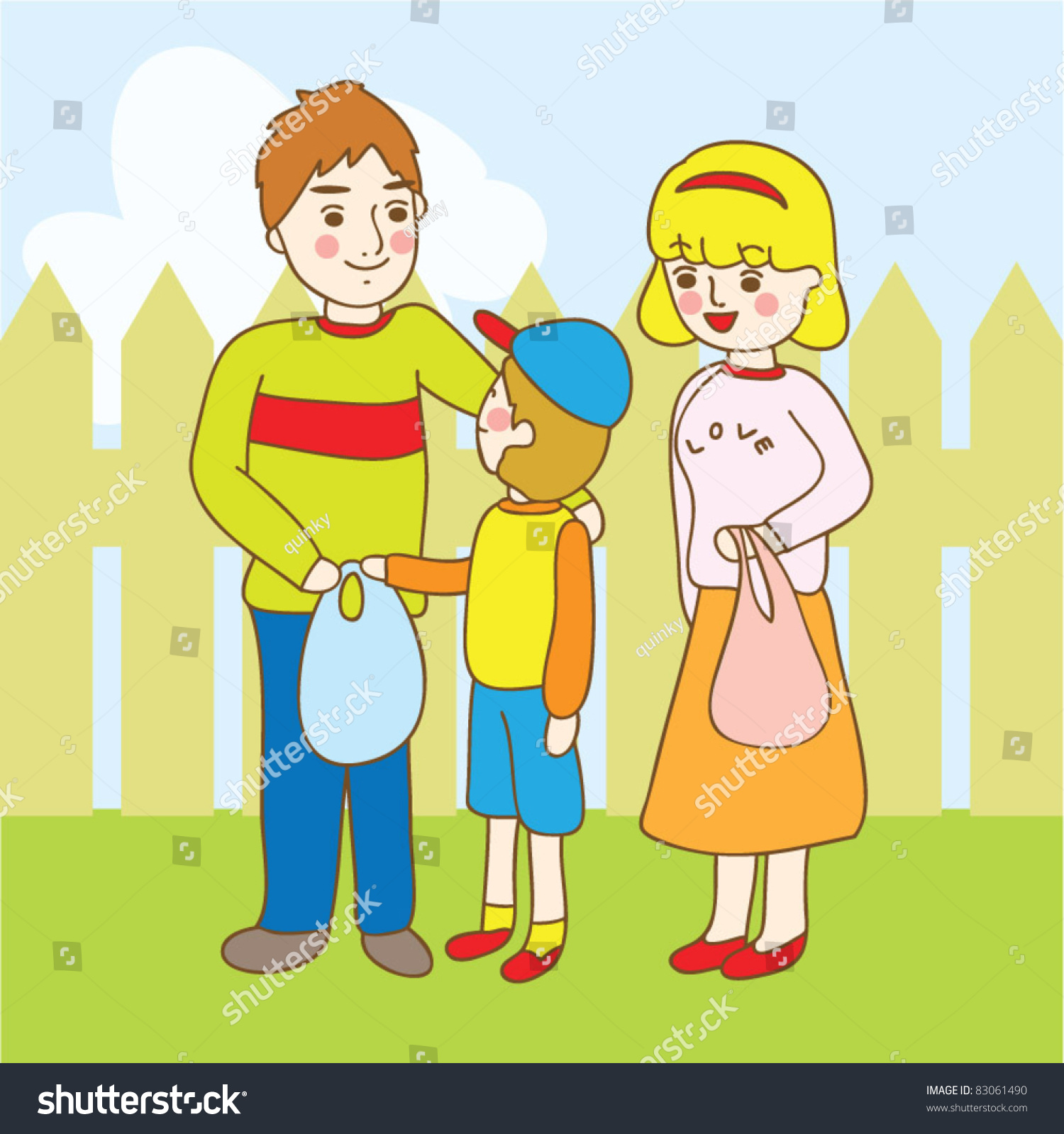 Family Activity Stock Vector Illustration 83061490 : Shutterstock